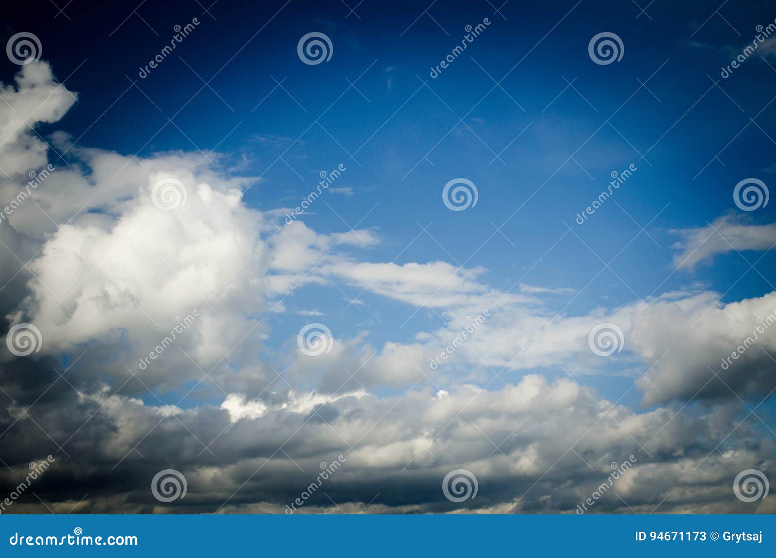 Saturated Clouds in the Blue Sky Stock Image - Image of rain, abstract ...