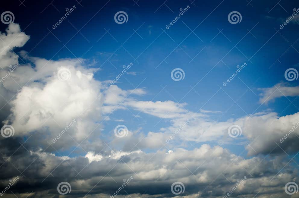 Saturated Clouds in the Blue Sky Stock Image - Image of rain, abstract ...