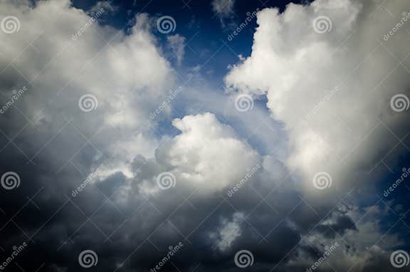 Saturated Clouds in the Blue Sky Stock Image - Image of gray, scene ...