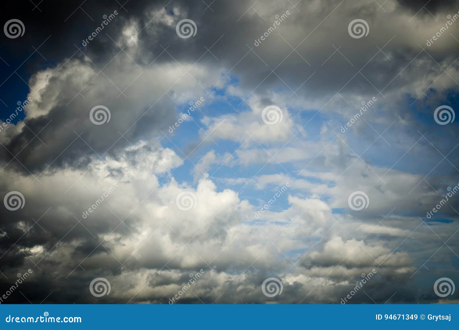 Saturated Clouds in the Blue Sky Stock Image - Image of background ...