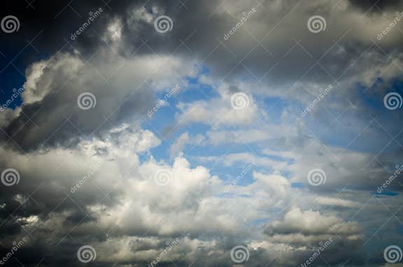 Saturated Clouds in the Blue Sky Stock Image - Image of background ...