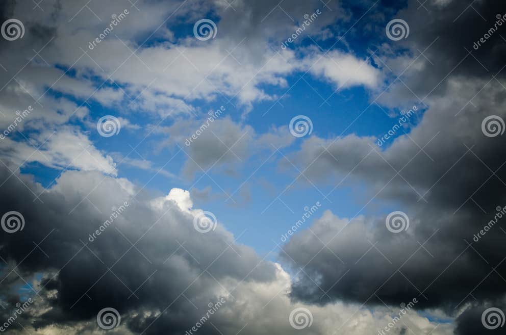 Saturated Clouds in the Blue Sky Stock Photo - Image of background ...