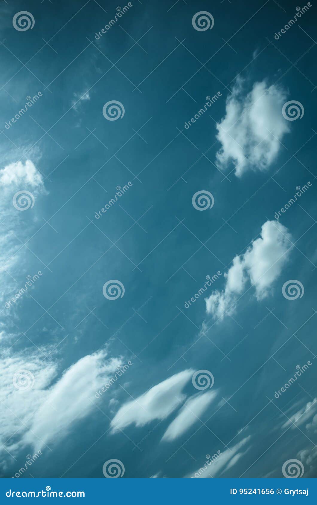 Saturated Clouds in the Blue Sky Stock Photo - Image of florida ...