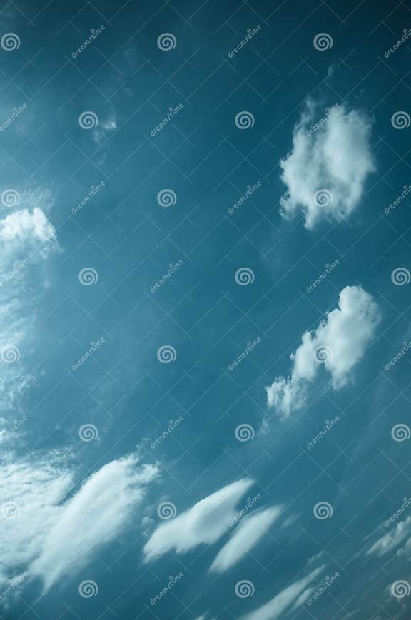 Saturated Clouds in the Blue Sky Stock Photo - Image of florida ...
