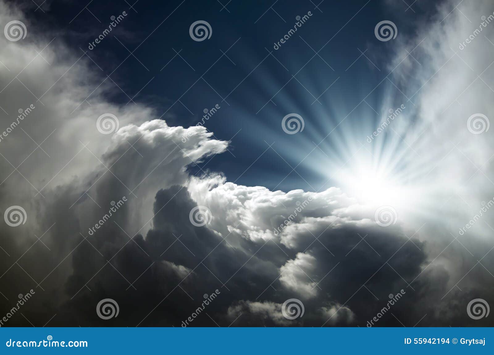 Saturated clouds stock photo. Image of space, blue, shiny - 55942194