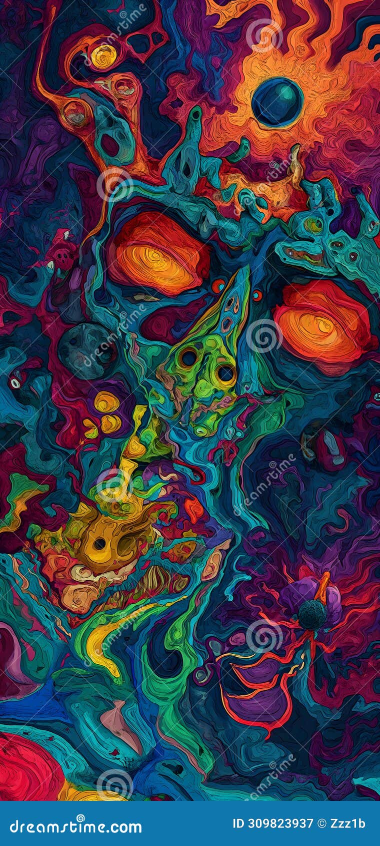 Saturated Colorful Mad Abstract Background, Random Different Shapes and ...