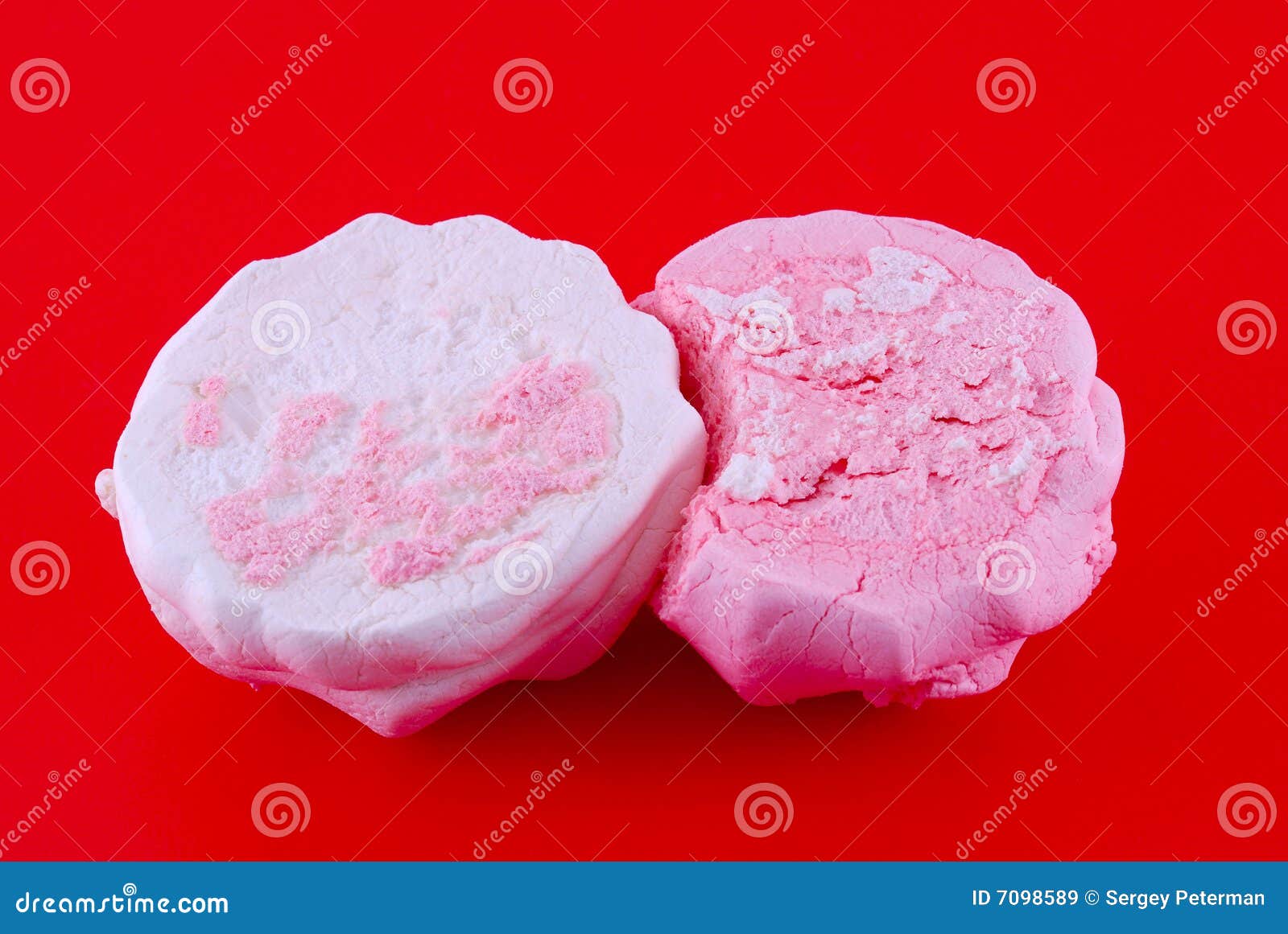 Saturated Marshmallows on Red Stock Image - Image of sweets, snack: 7098589