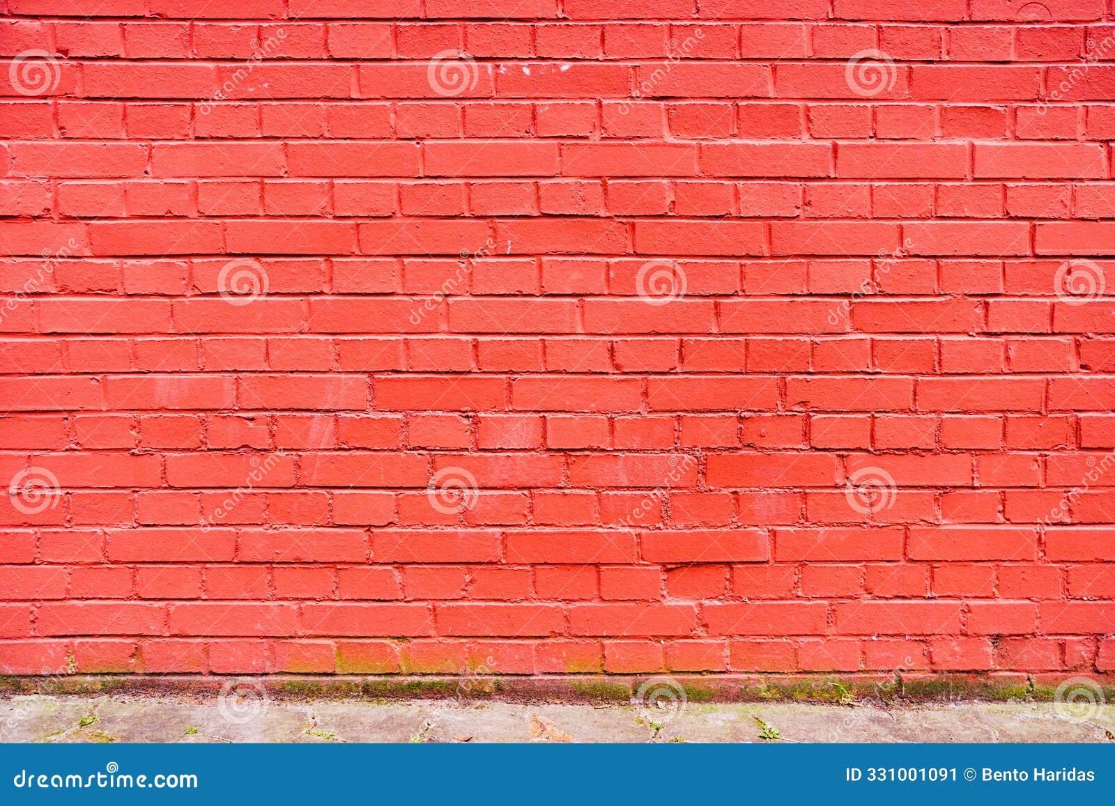 Saturated Red Brick Stone Wall Texture Stock Image - Image of ...