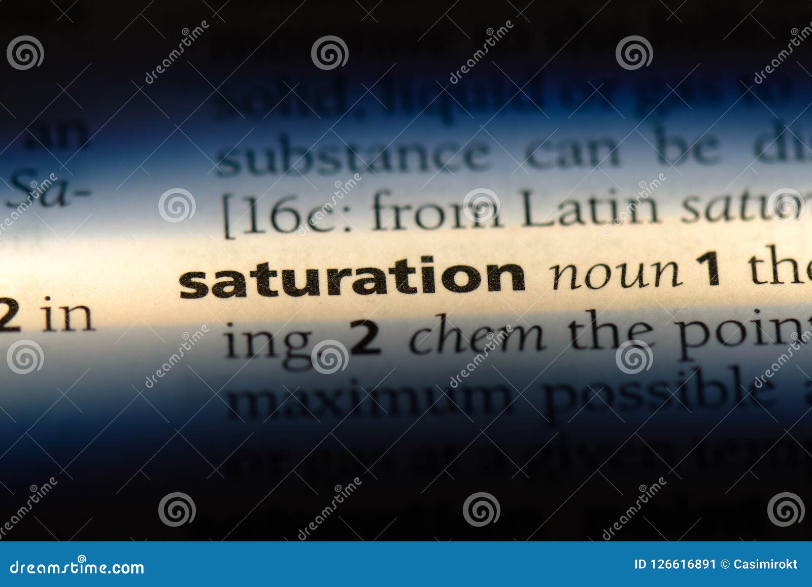 Saturation stock image. Image of macro, page, text, word - 126616891