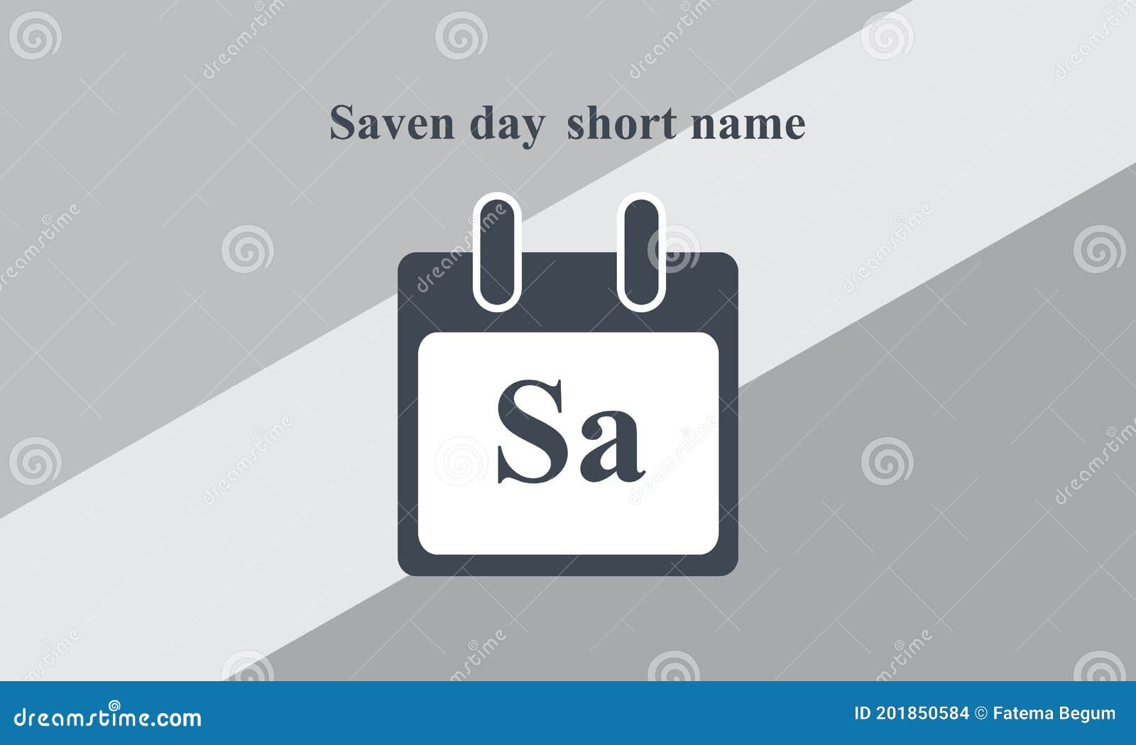 Saturday Day Short Name, Date Vector Icon, Calendar Date Icon. Stock ...