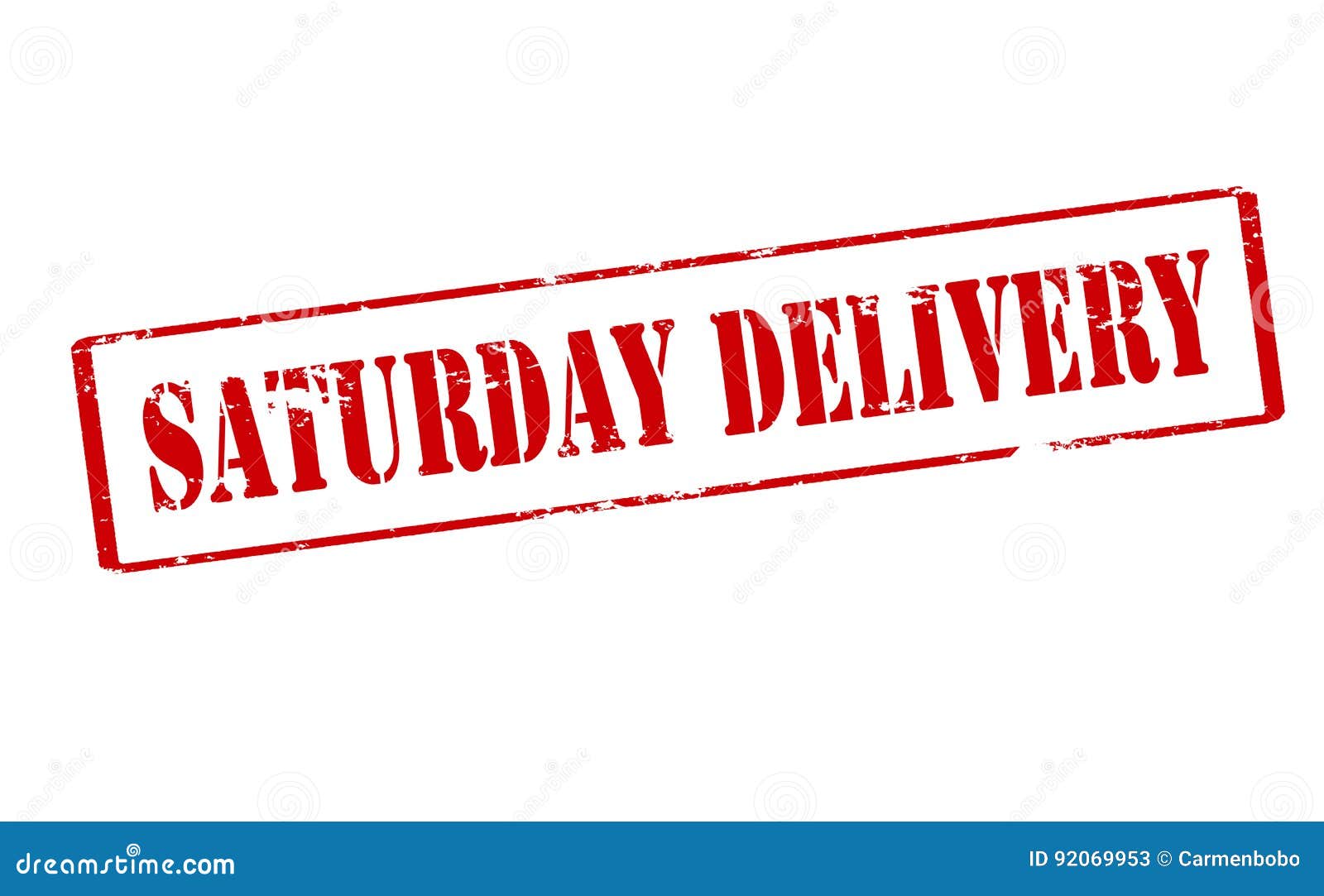 Saturday delivery stock illustration. Illustration of rendition - 92069953