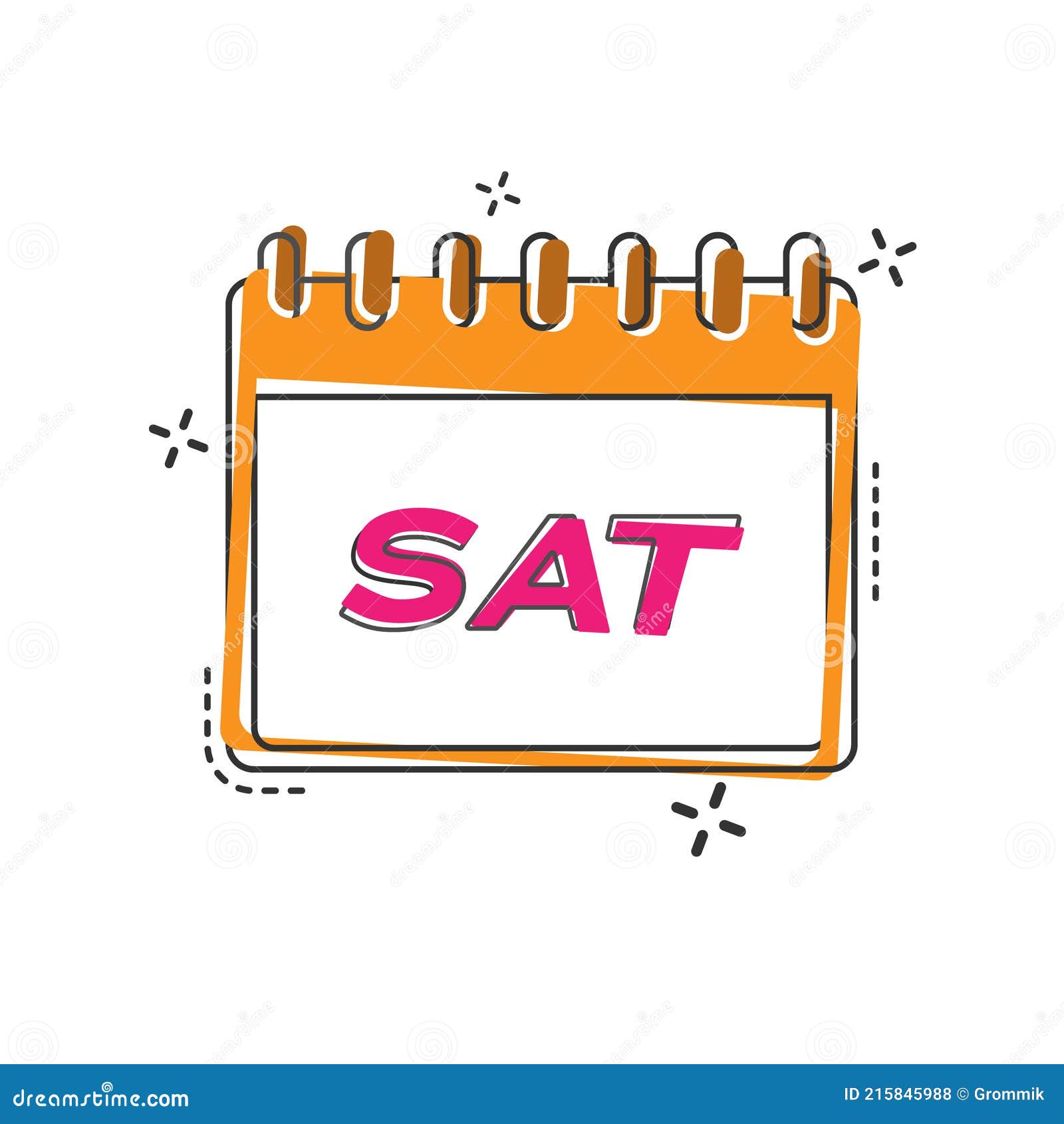 Saturday. Name Of The Day Of The Week On The Cells Of The Mechanical ...