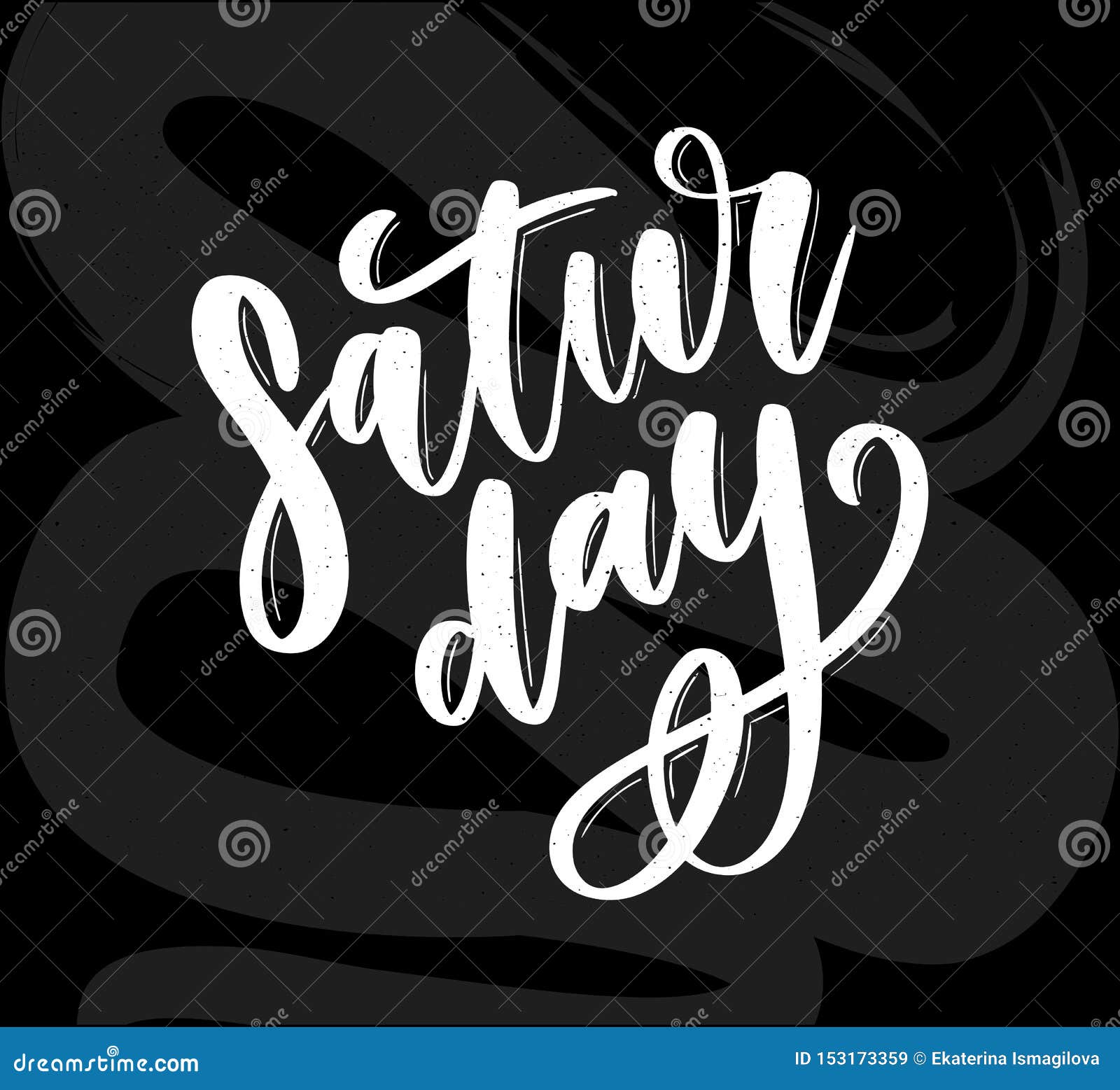 Saturday Logo Template Vector Lettering Calligraphy Text Stock Vector ...