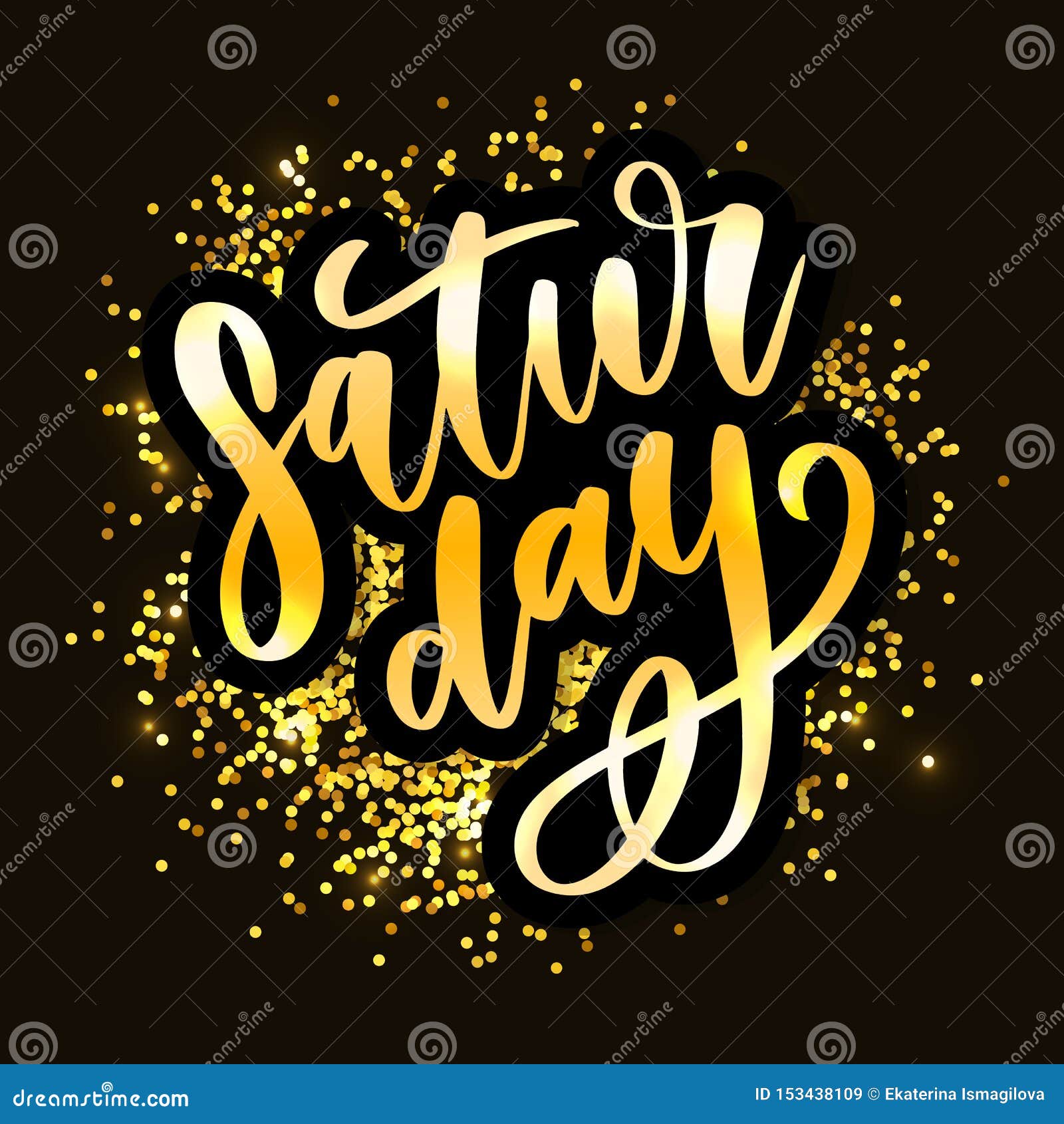 Saturday Logo Template Vector Lettering Calligraphy Text Stock ...