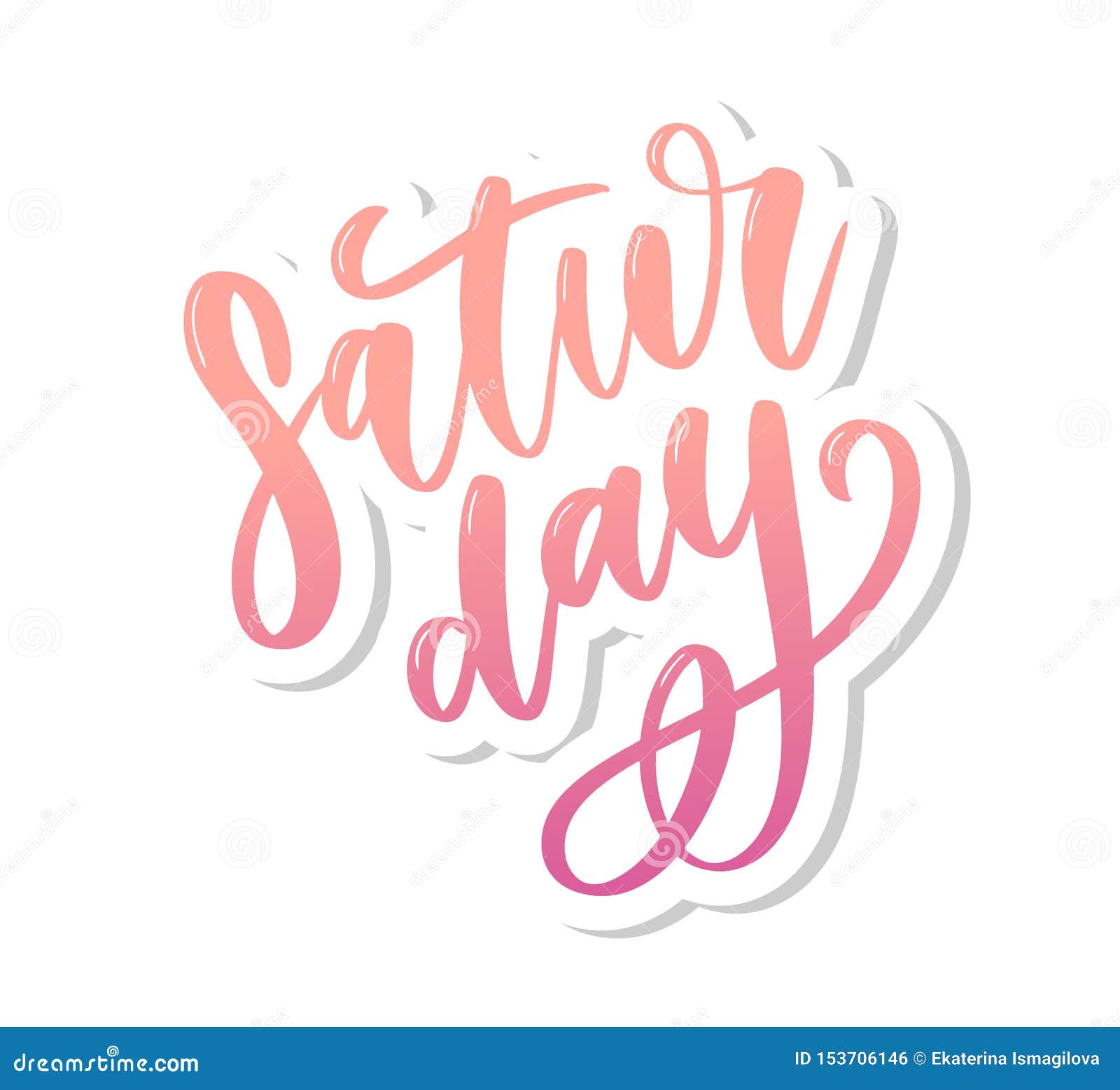 Saturday Logo Template Vector Lettering Calligraphy Text Stock ...