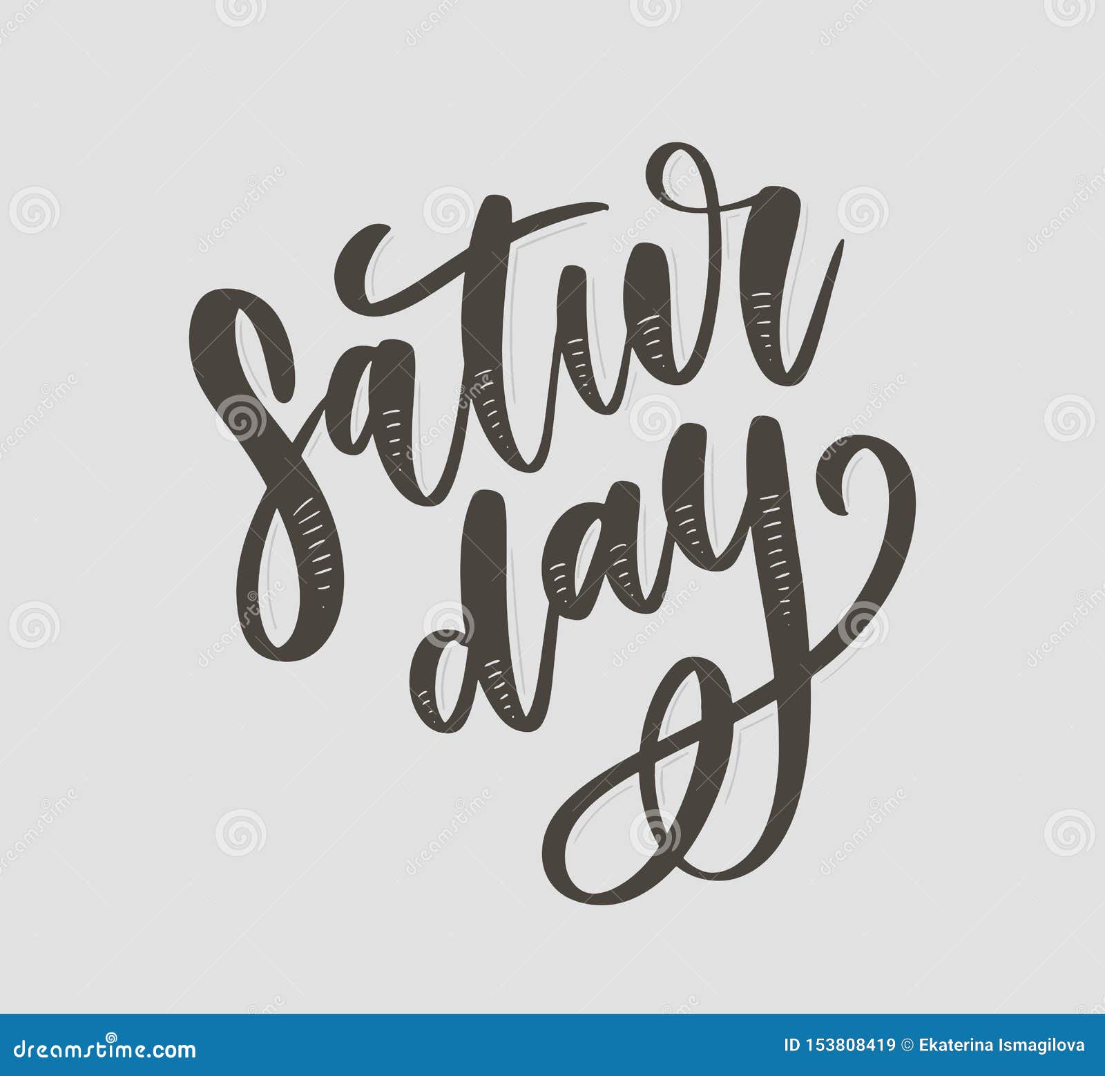 Saturday Logo Template Vector Lettering Calligraphy Text Stock ...
