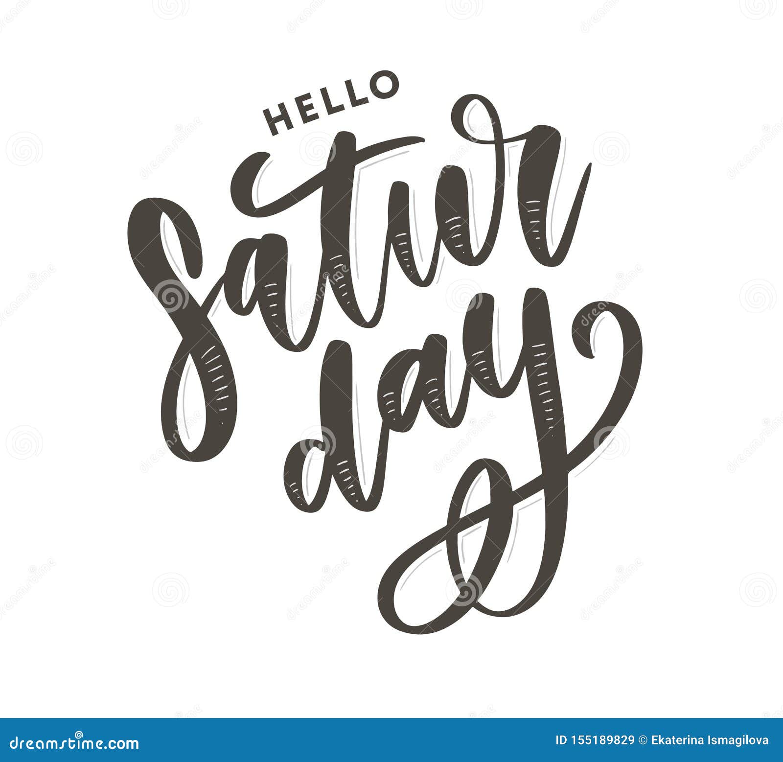 Saturday Logo Template Vector Lettering Calligraphy Text Stock Vector ...