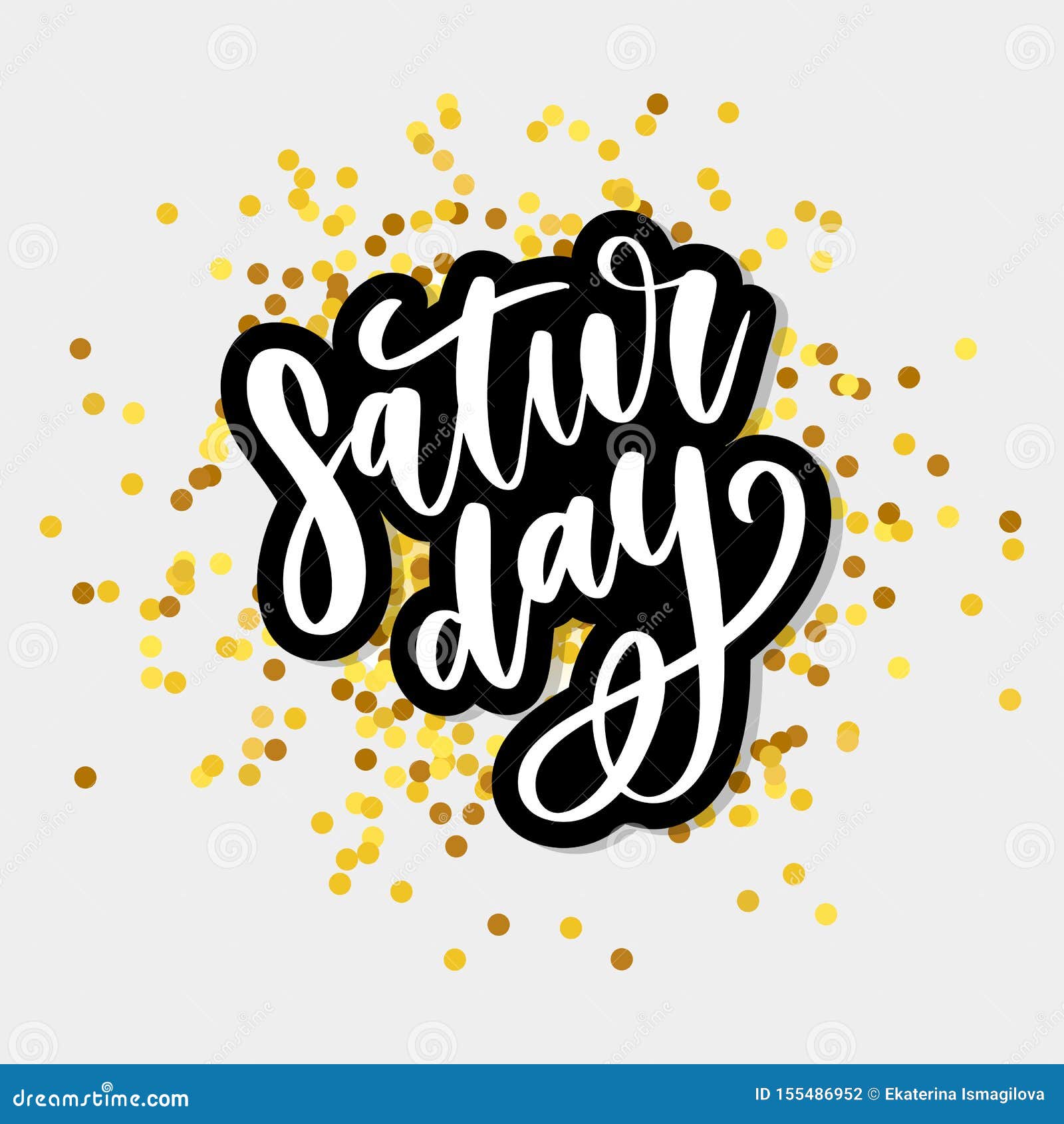 Saturday Logo Template Vector Lettering Calligraphy Text Stock ...
