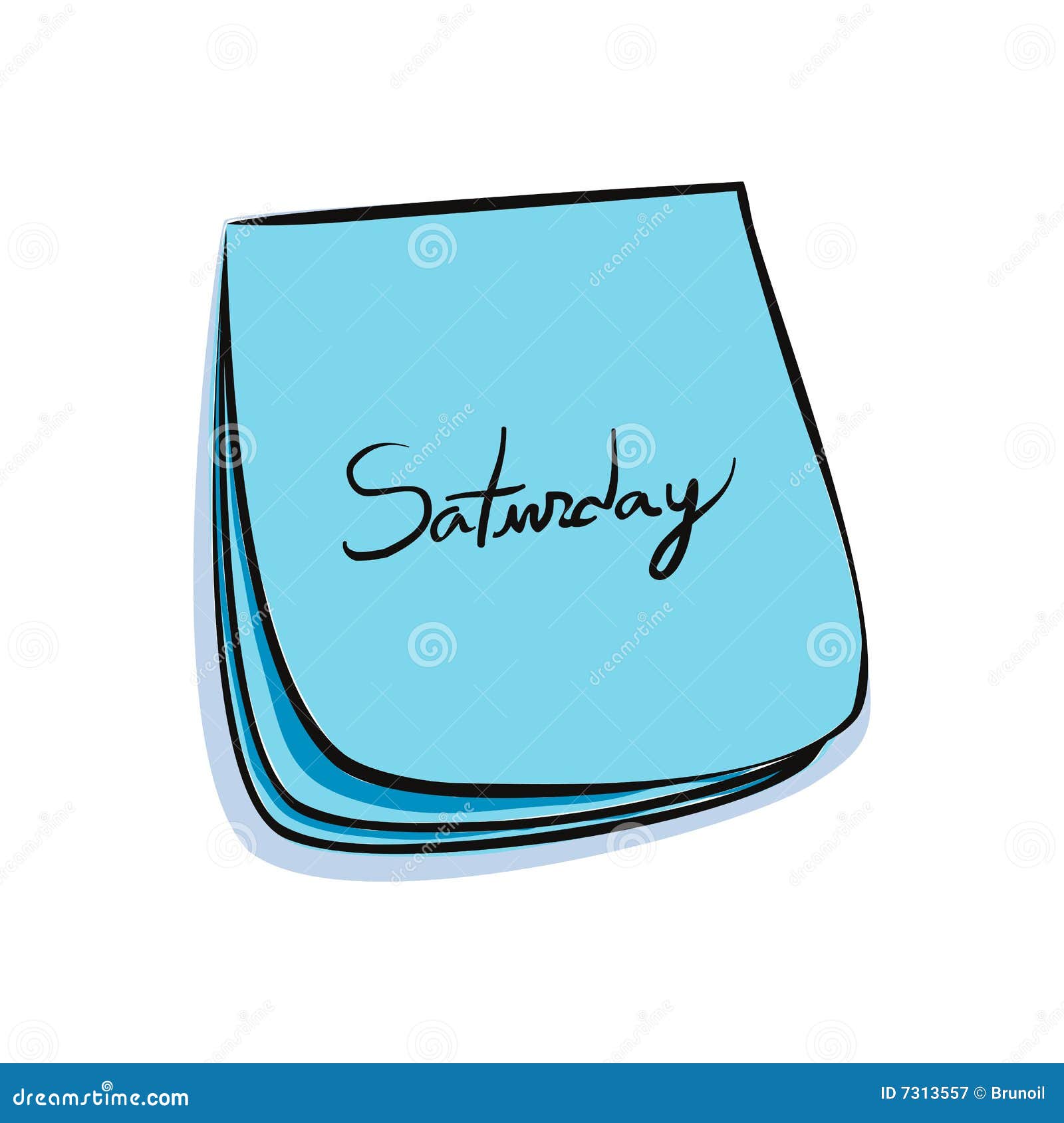 Saturday Note stock vector. Illustration of today, appointment - 7313557