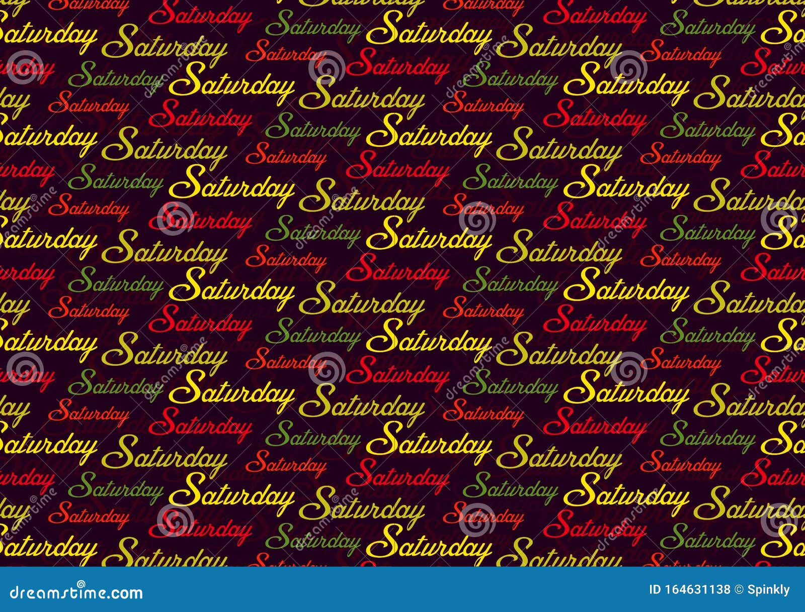 Saturday Text Pattern for Wallpaper Use Stock Illustration ...
