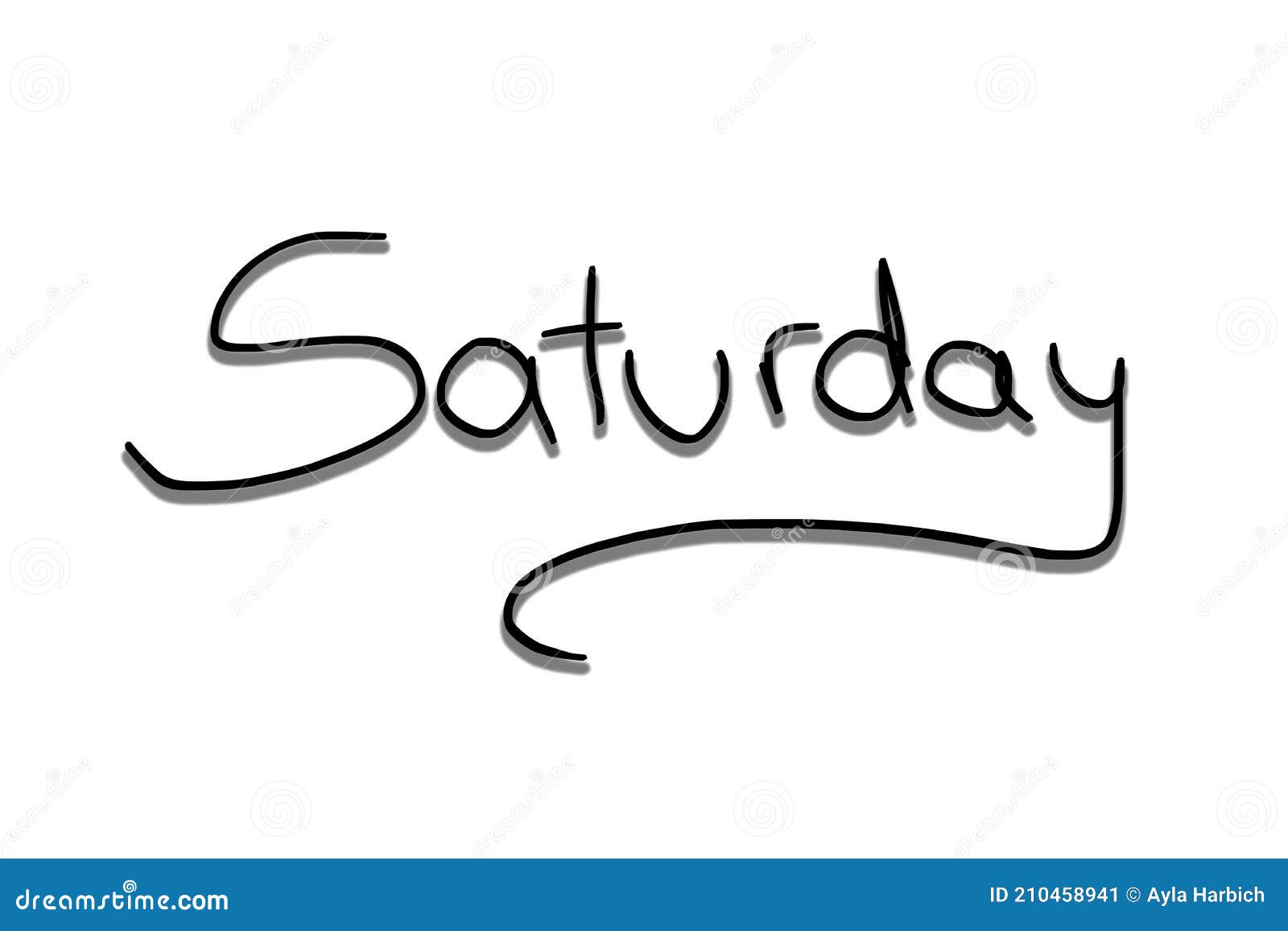 Saturday, Text, Hand Written, Black on Transparent Background Stock ...
