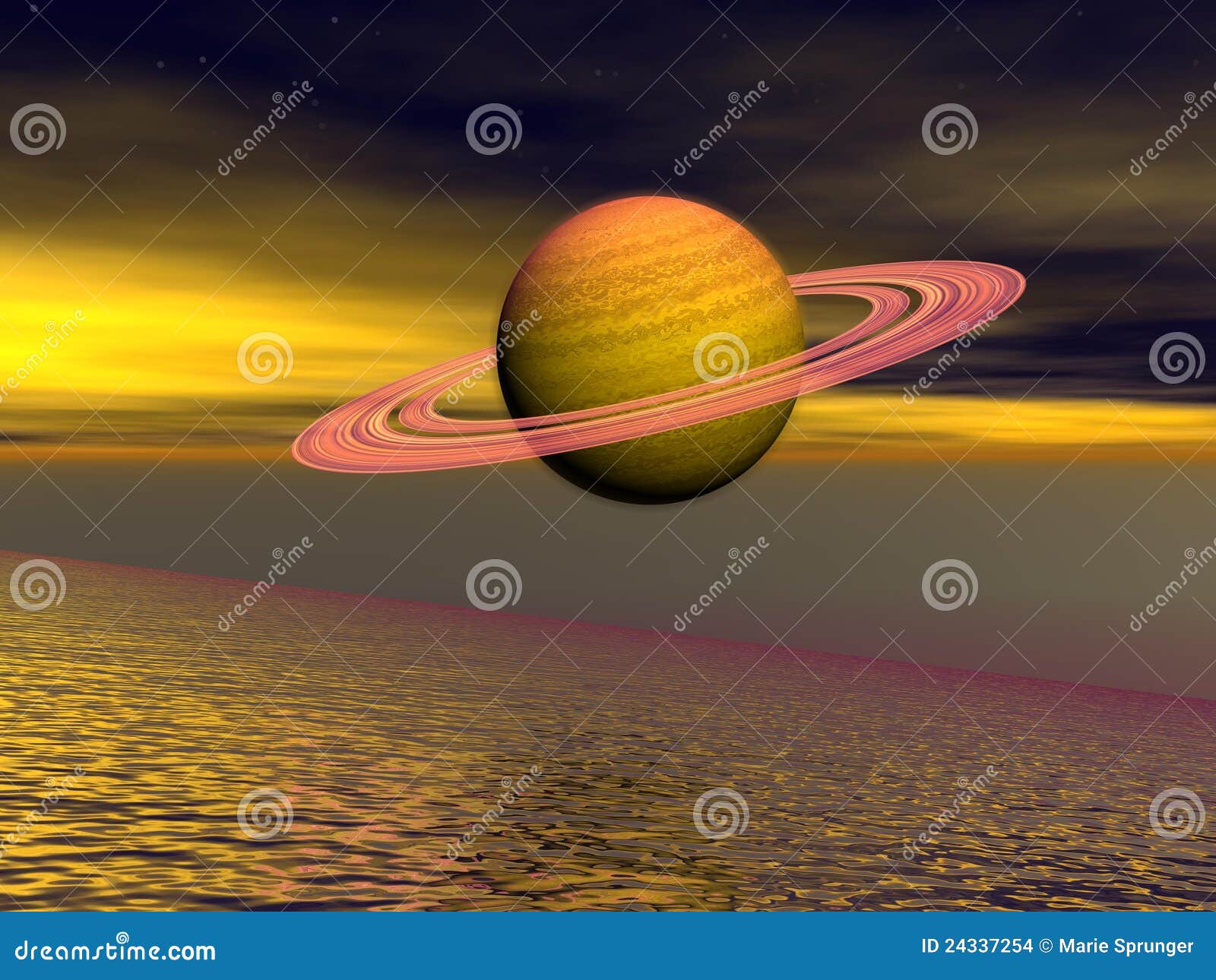 Rise Of The Saturn Royalty-Free Illustration | CartoonDealer.com #5334669