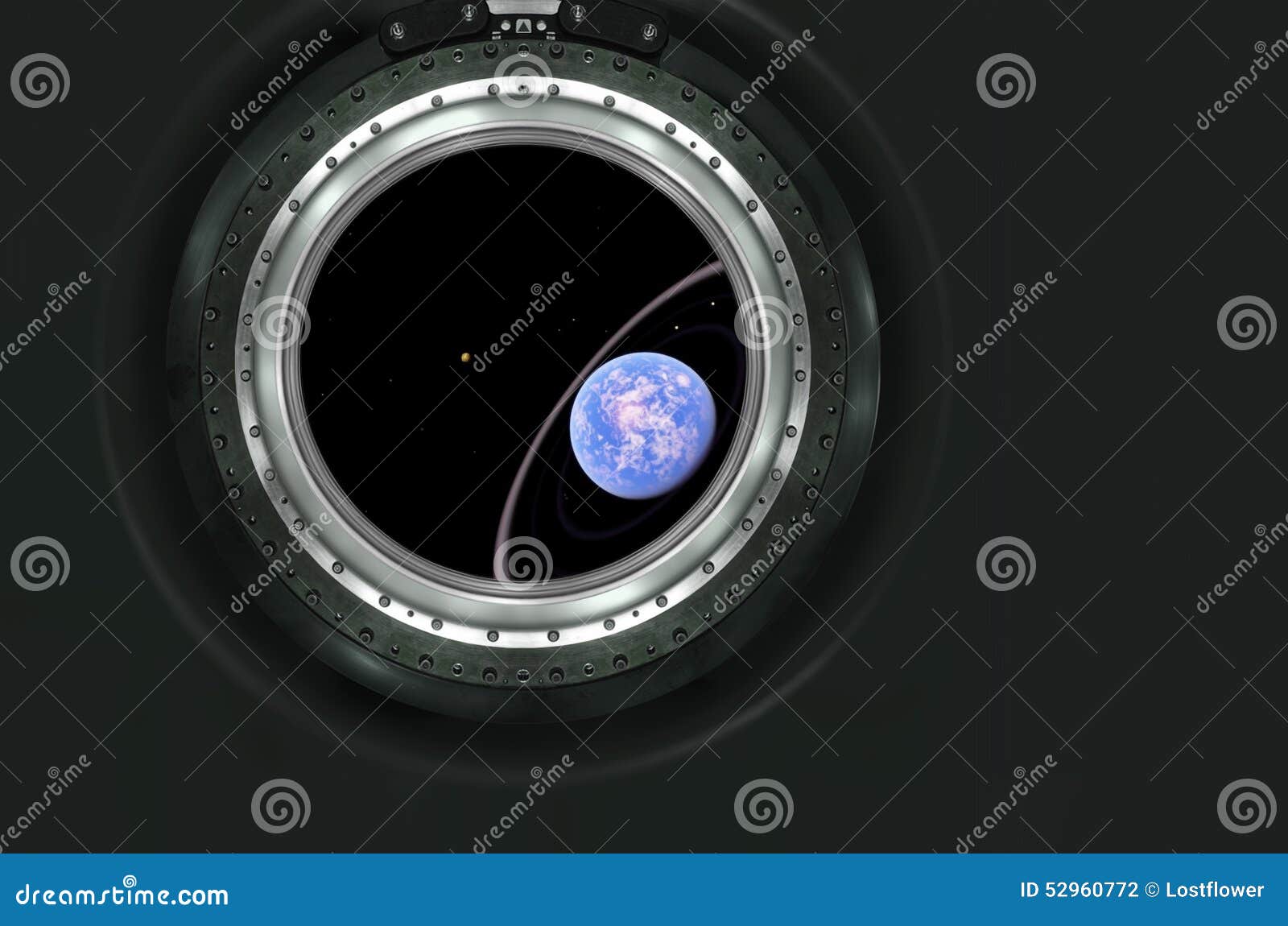Saturn or Alien Planet View from Spaceship Stock Photo - Image of ...