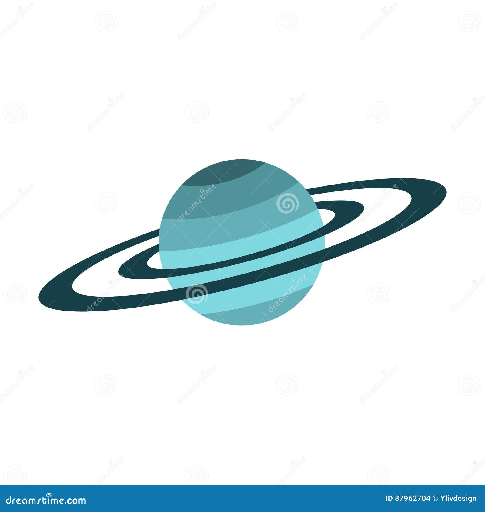 Saturn Icon In Comic Style. Planet Vector Cartoon Illustration On White ...