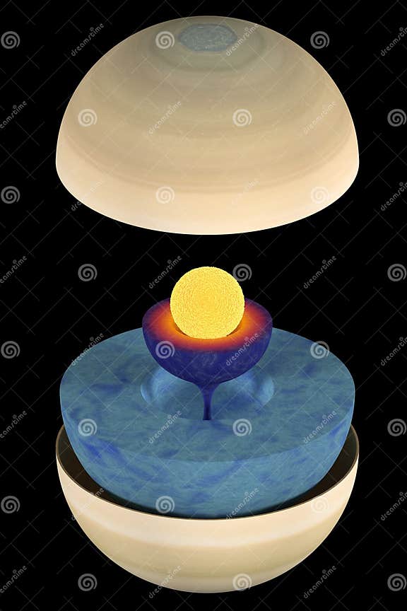 Saturn Inner Structure for Illustration and Science Stock Illustration ...