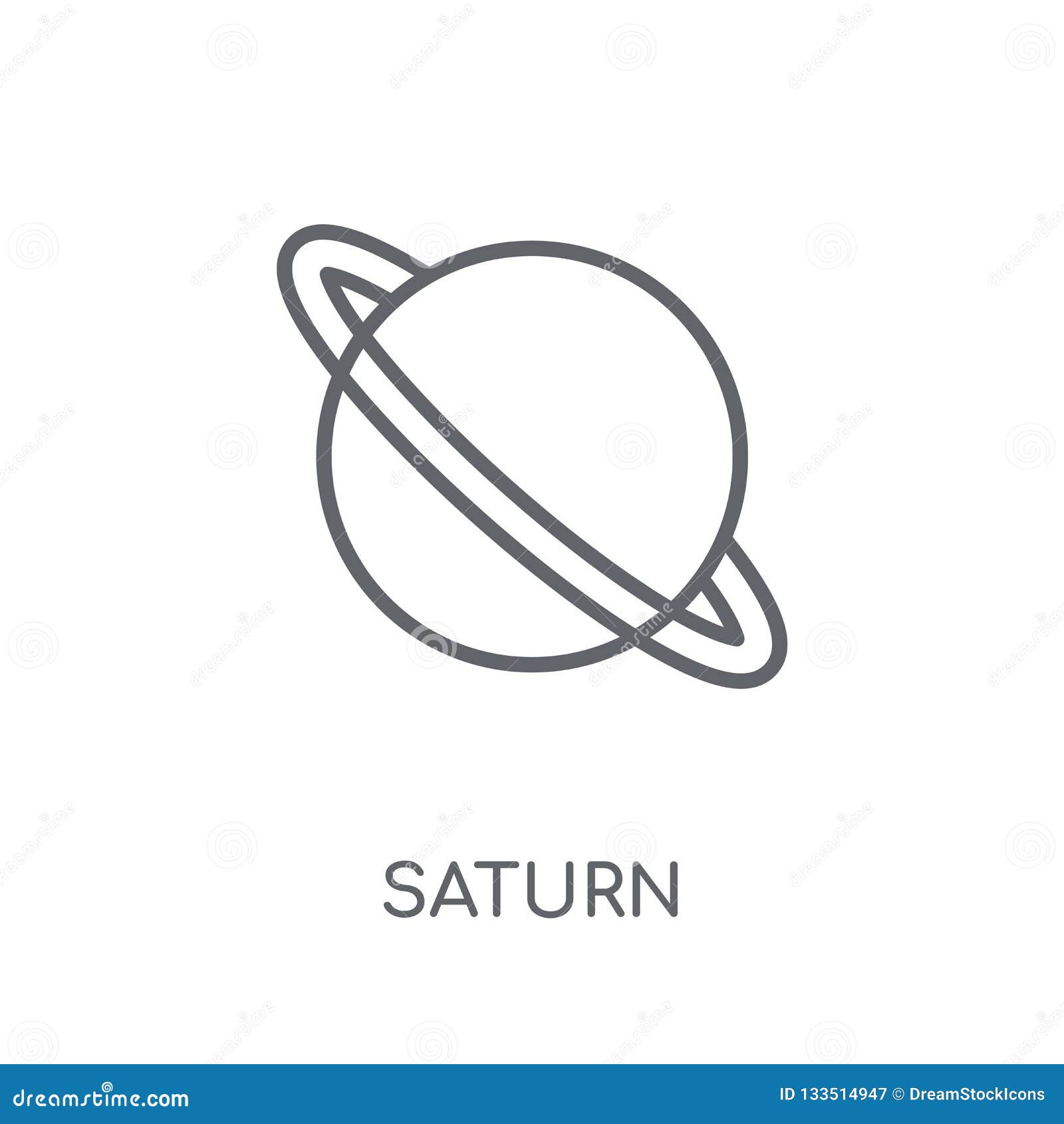 Saturn Linear Icon. Modern Outline Saturn Logo Concept on White Stock ...