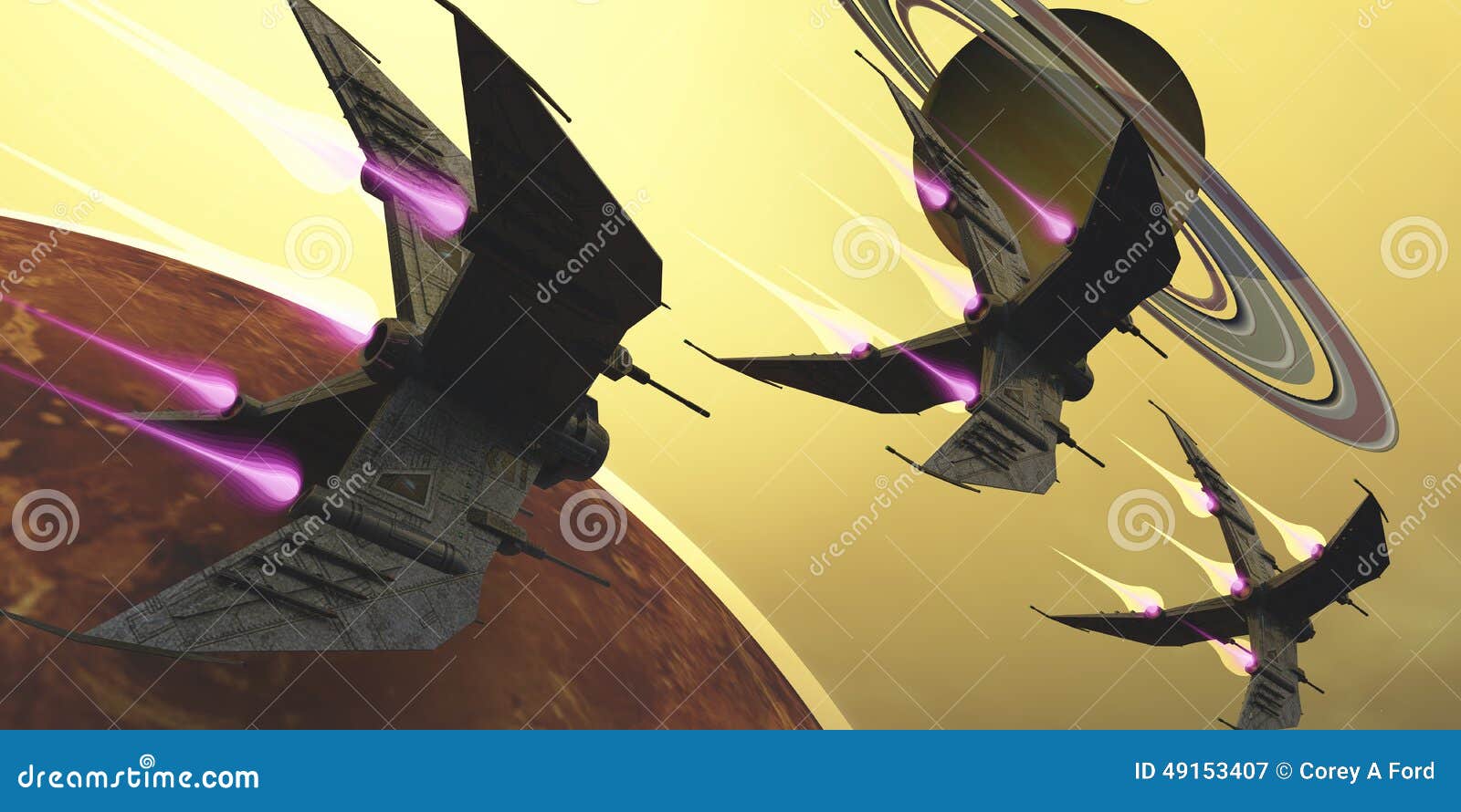 Saturn-Mond-Explosion stock abbildung. Illustration von reise - 49153407