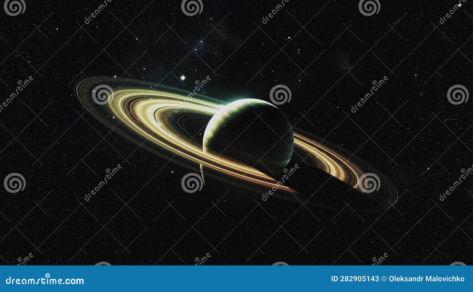 Saturn in outer space. stock video. Video of abstract - 282905143
