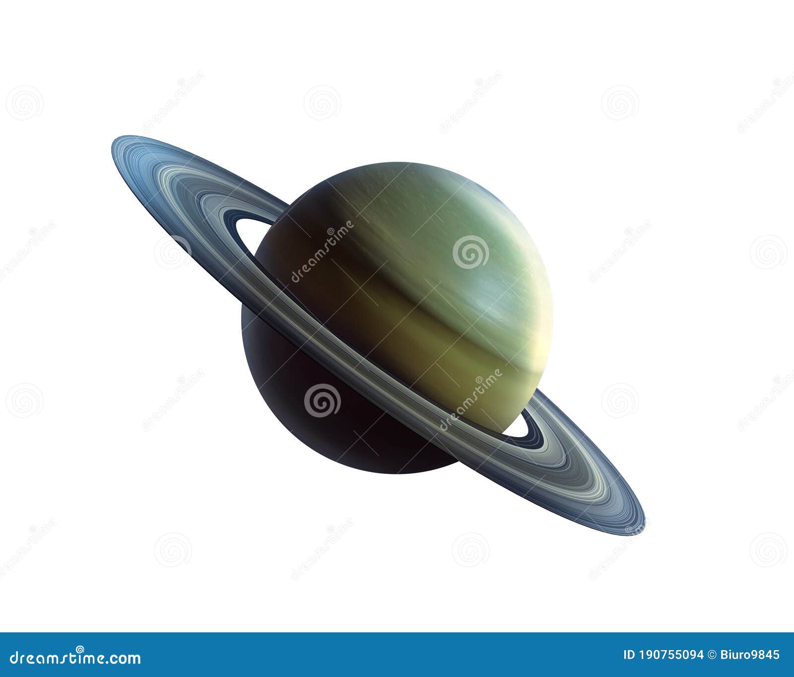 Saturn Planet Cut Out on White. Planet with Rings is Called Saturn. 3D ...