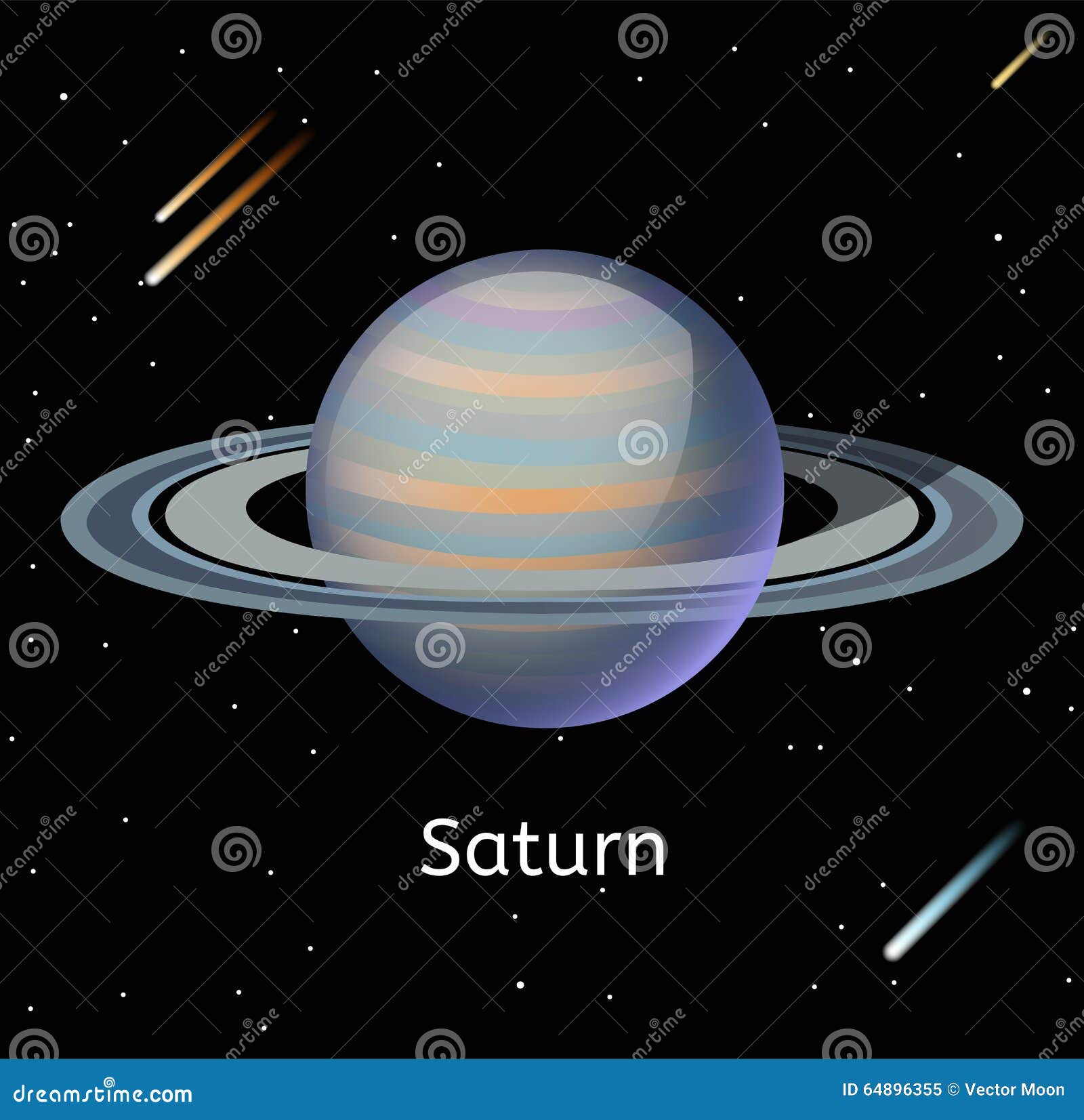 Saturn Planet 3d Vector Illustration Stock Vector - Illustration of ...
