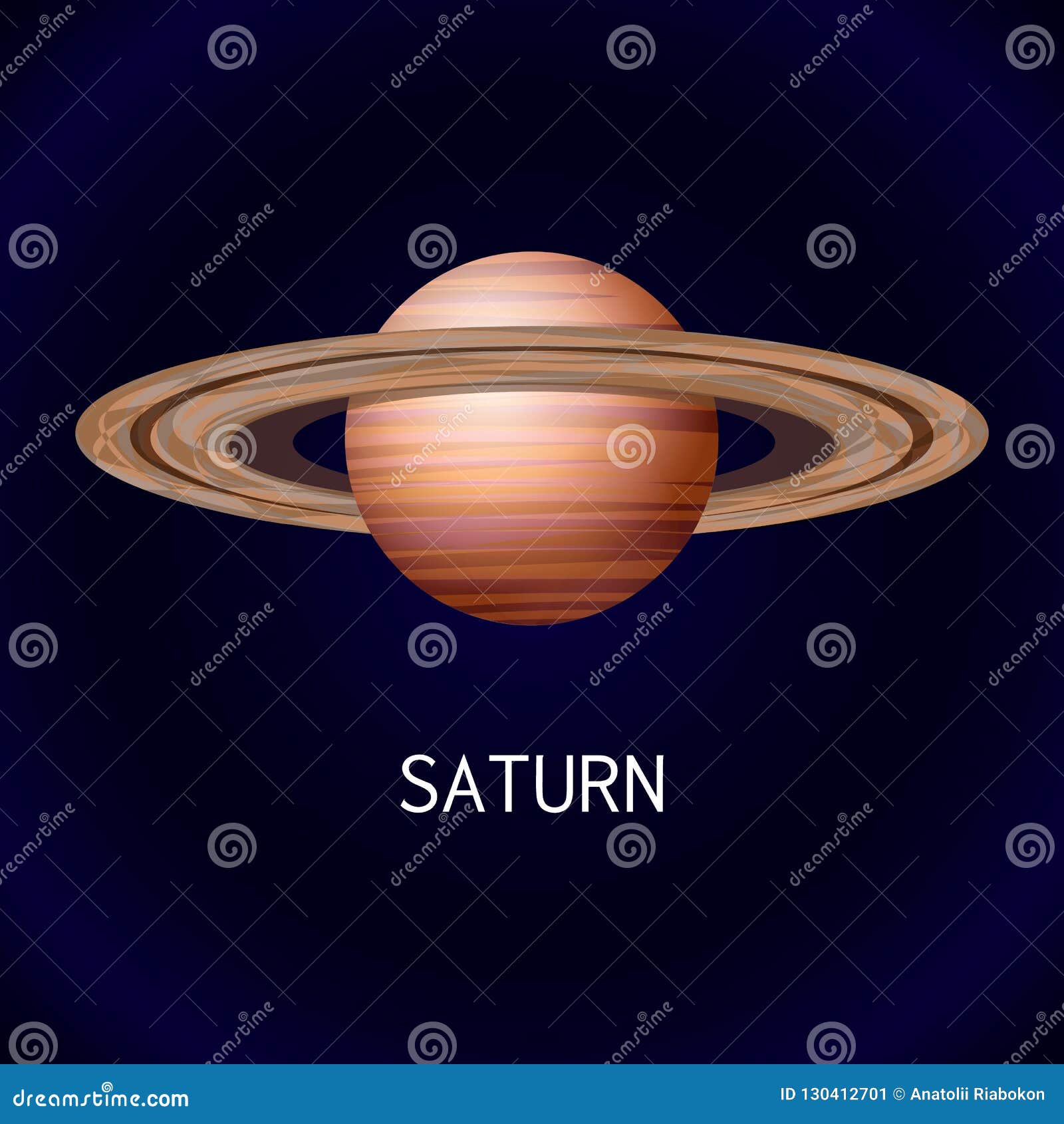 Saturn Planet Icon, Cartoon Style Stock Vector - Illustration of ...