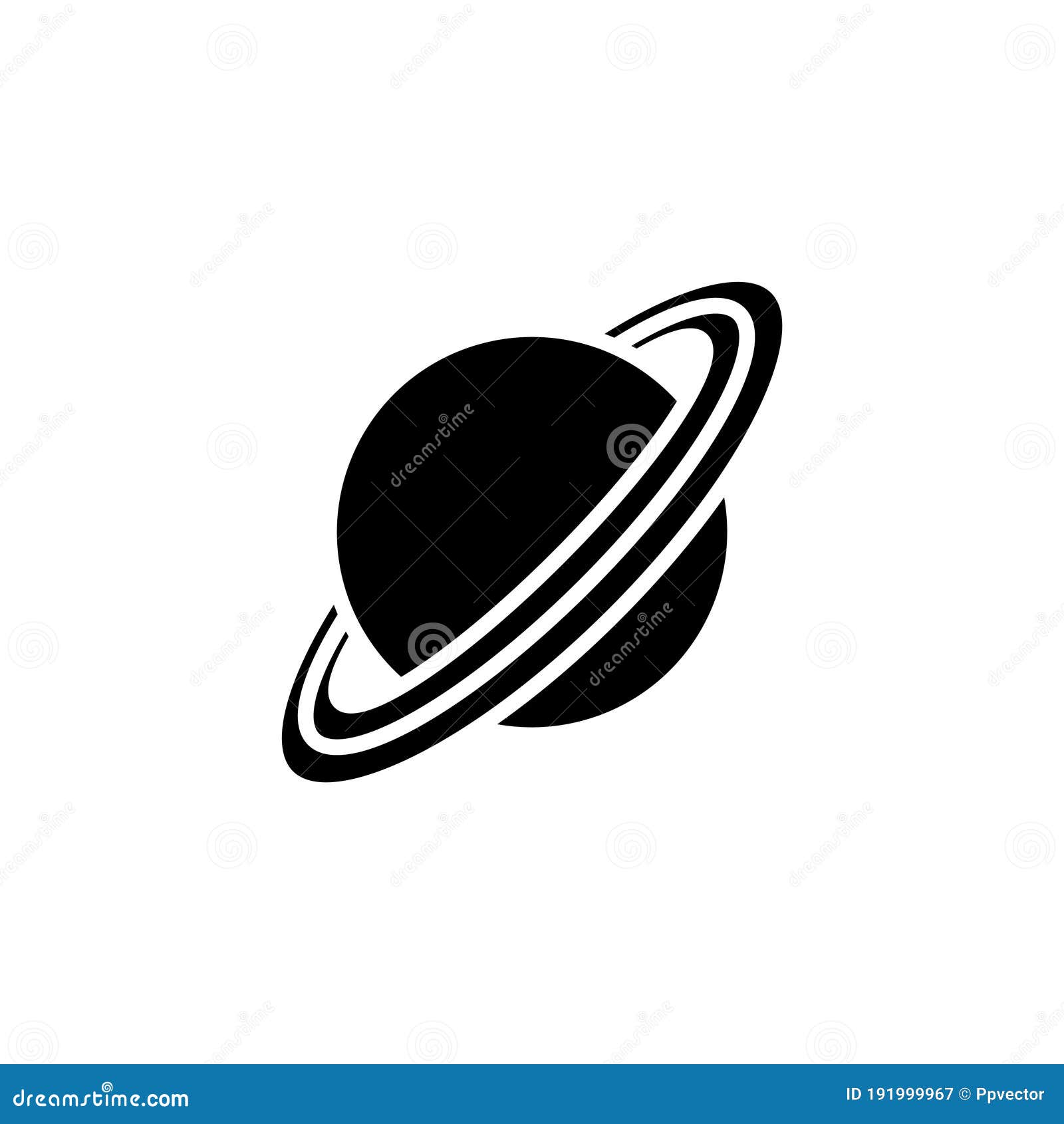 Saturn Planet Icon Vector. Saturn Planet Simple Sign Stock Vector ...