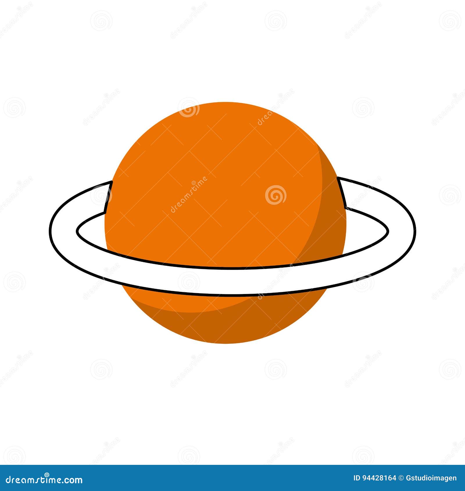 Saturn Planet Isolated Icon Stock Vector - Illustration of round, ring ...