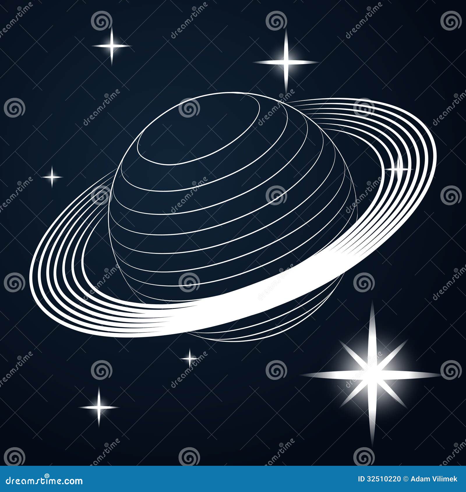 Planet Line Icons. Solar System Cosmos Planets With Earth Moon Jupiter ...