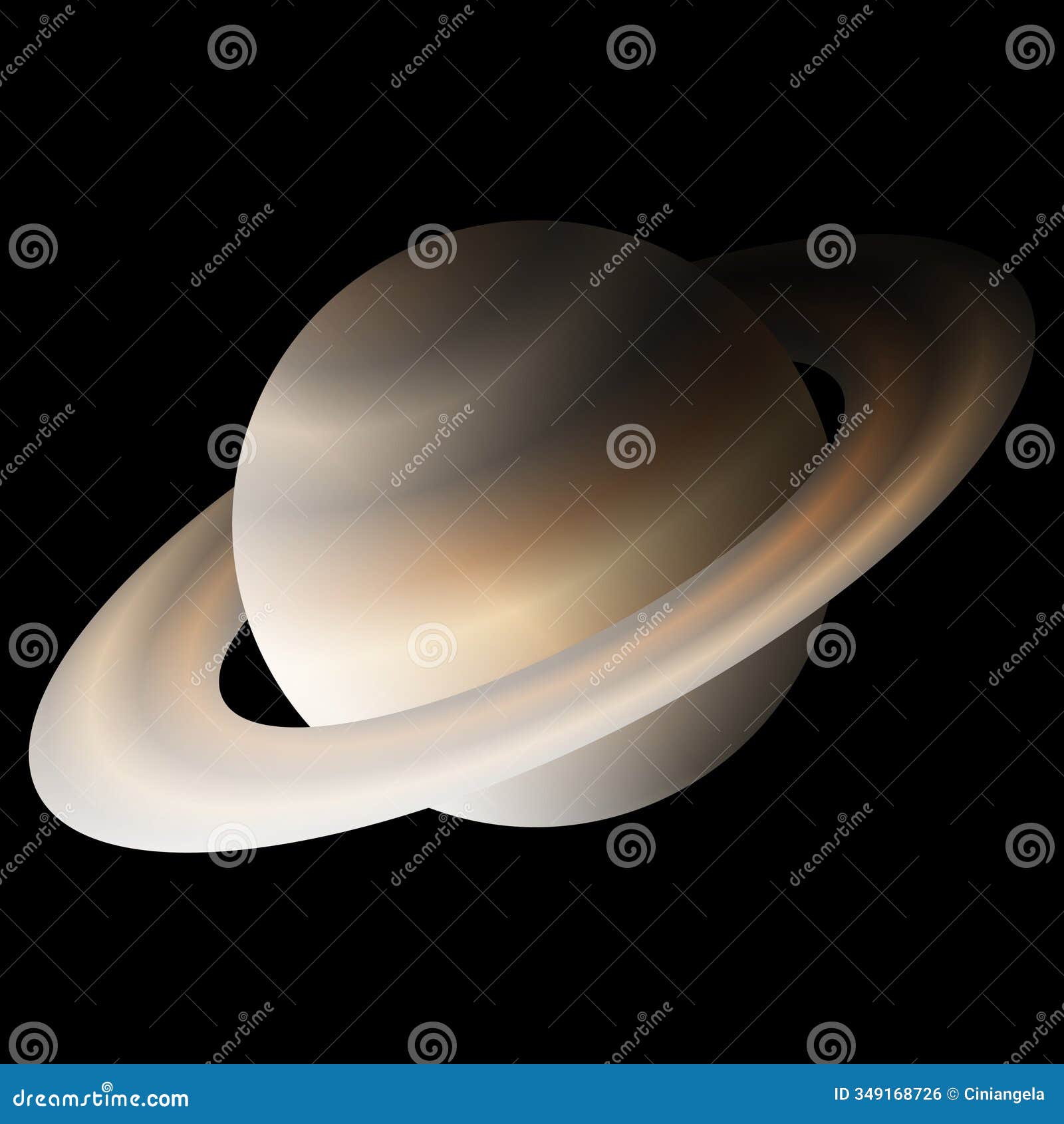 Saturn Planet Realistic Illustration Stock Vector - Illustration of ...