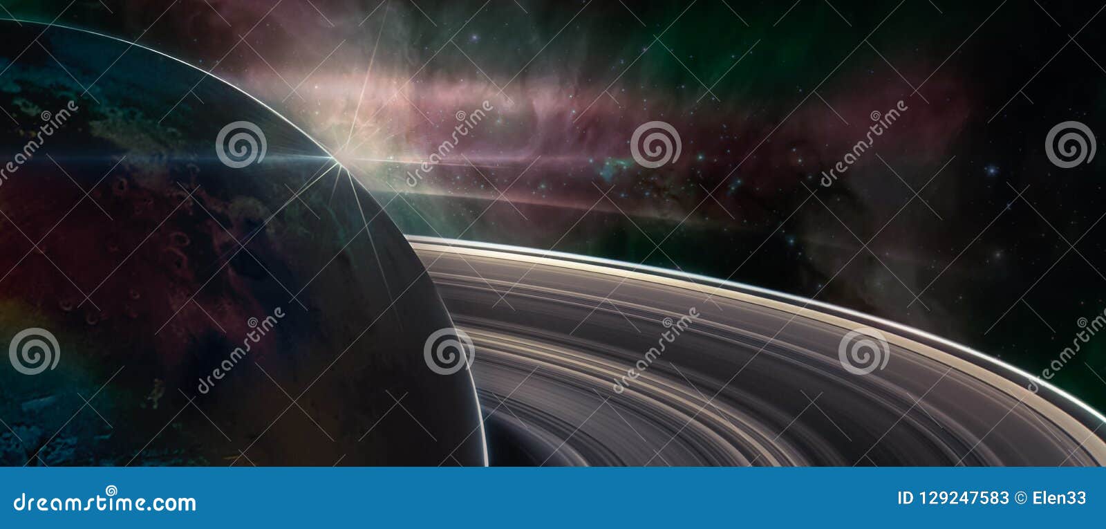 Saturn Planet with Rings in Outer Space Stock Image - Image of globe ...