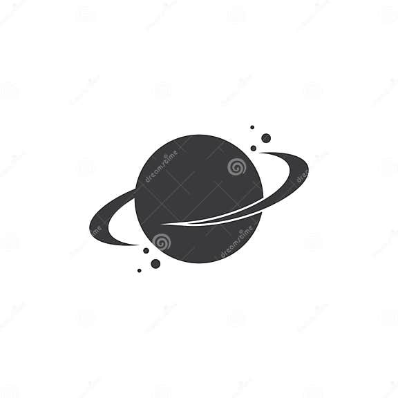 A Saturn Planet Symbol Vector Illustration Stock Vector - Illustration ...
