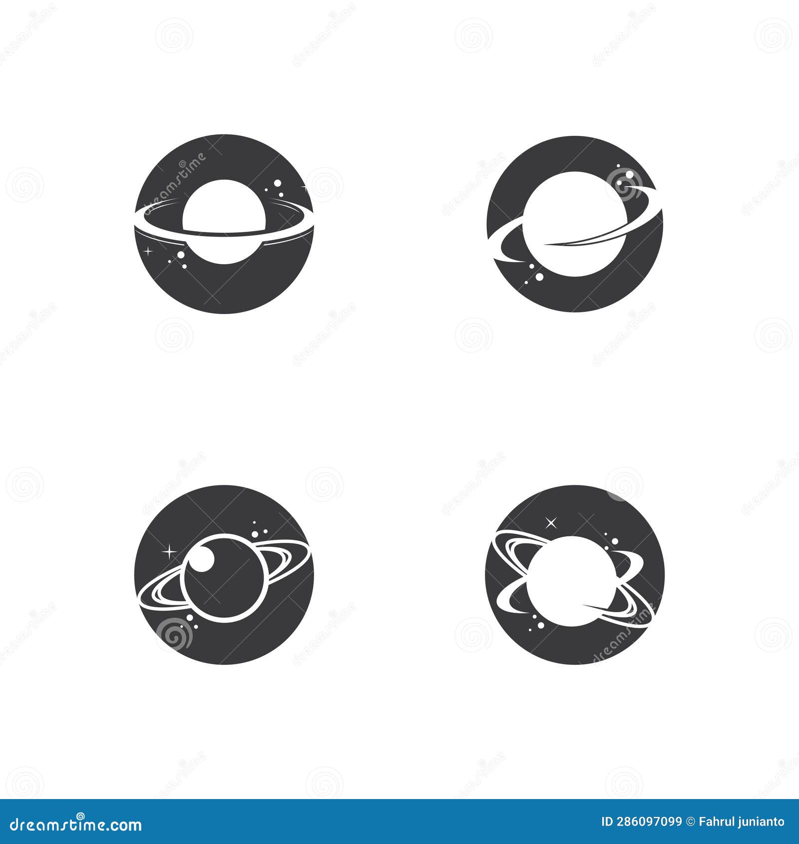 A Saturn Planet Symbol Vector Illustration Stock Illustration ...