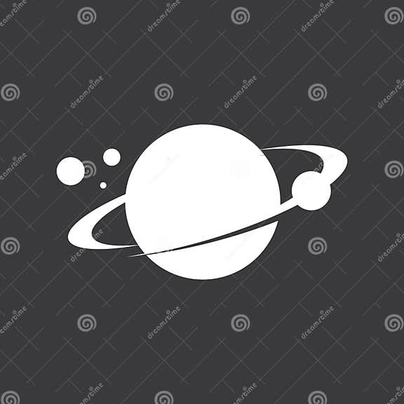 A Saturn Planet Symbol Vector Illustration Stock Illustration ...