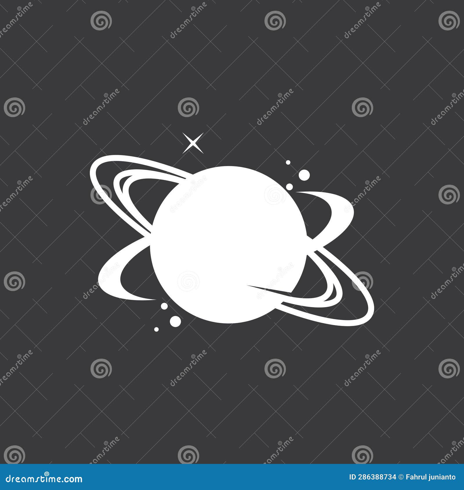 A Saturn Planet Symbol Vector Illustration Stock Illustration ...
