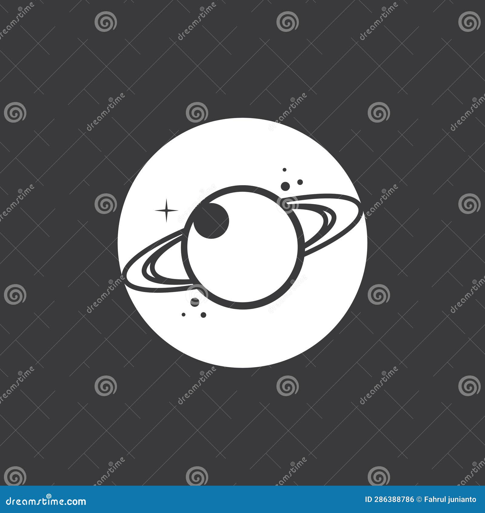 A Saturn Planet Symbol Vector Illustration Stock Illustration ...