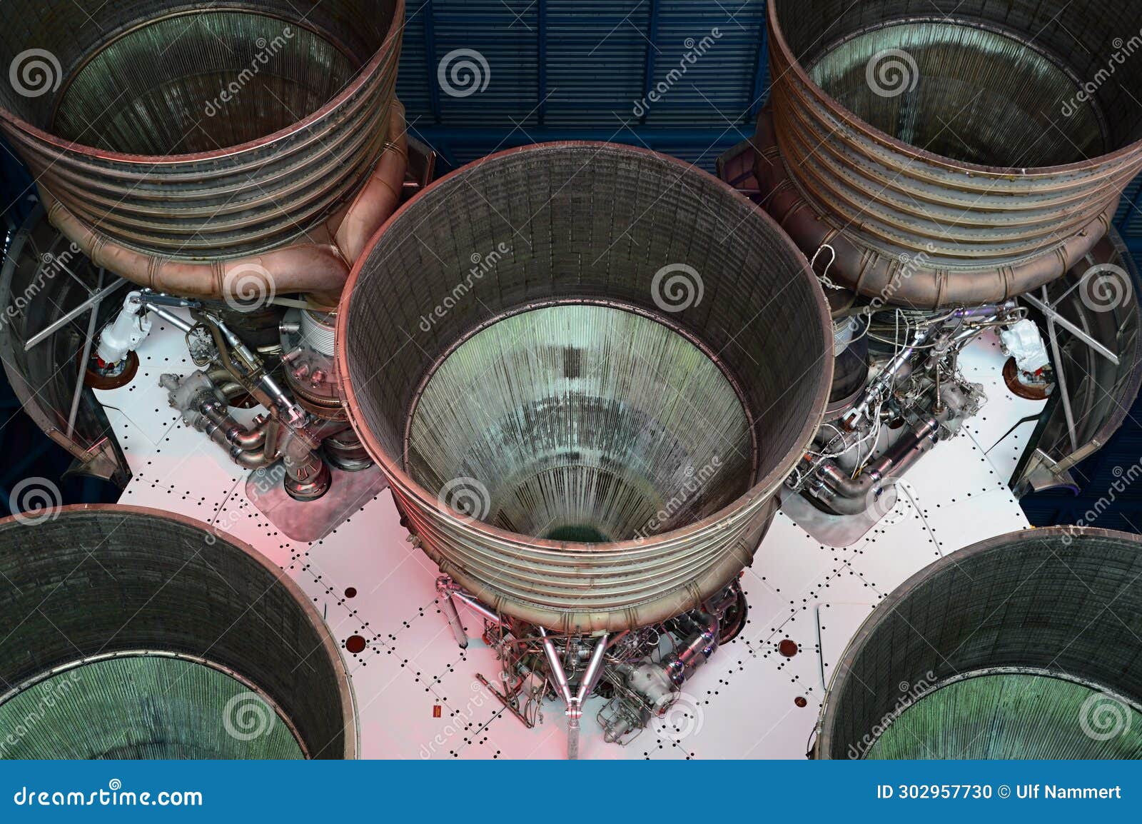 Saturn Rocket Engine in Kennedy Space Center, Florida Stock Photo ...