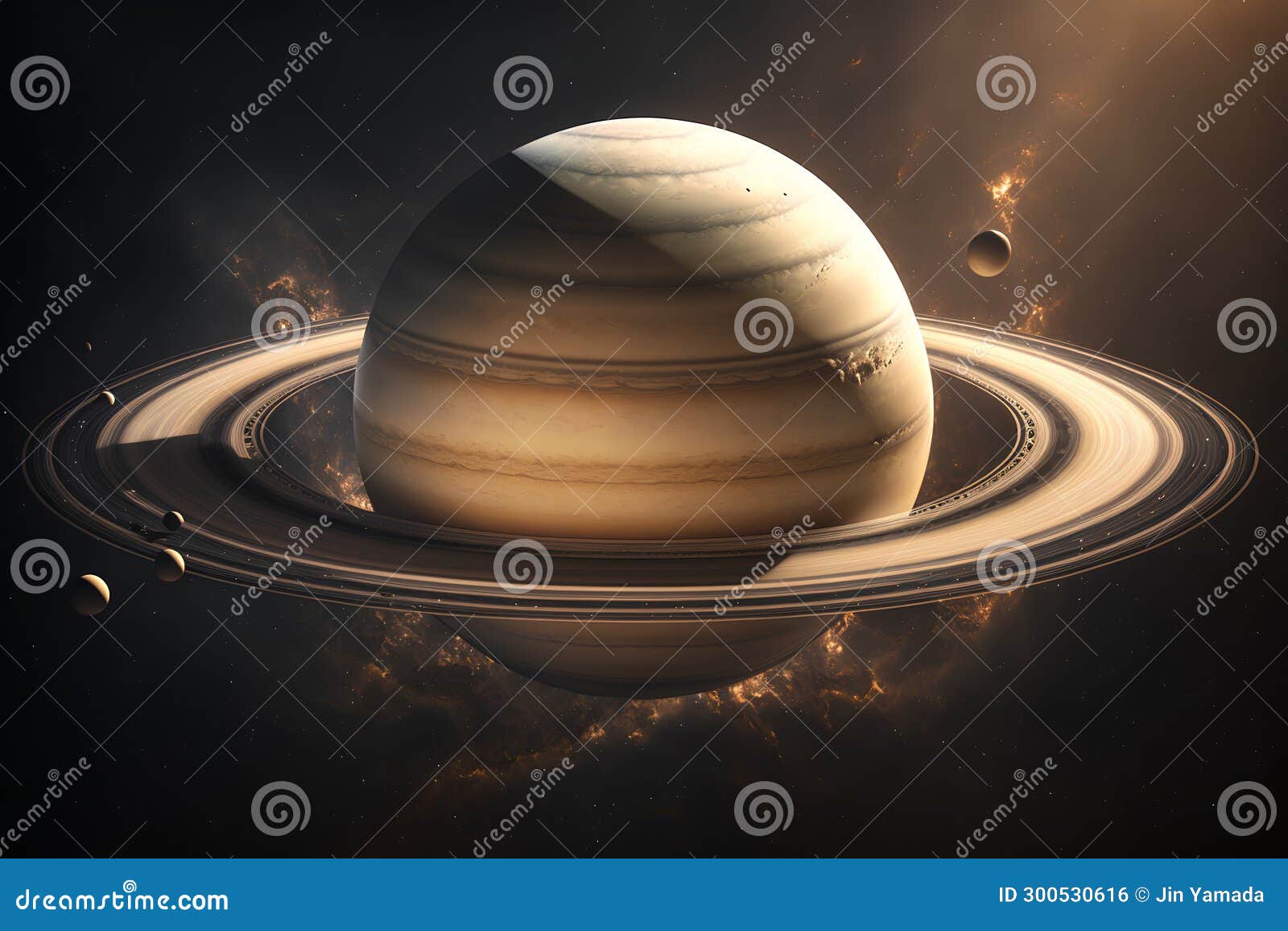 Saturn in the Solar System. this is a 3d Render Stock Illustration ...