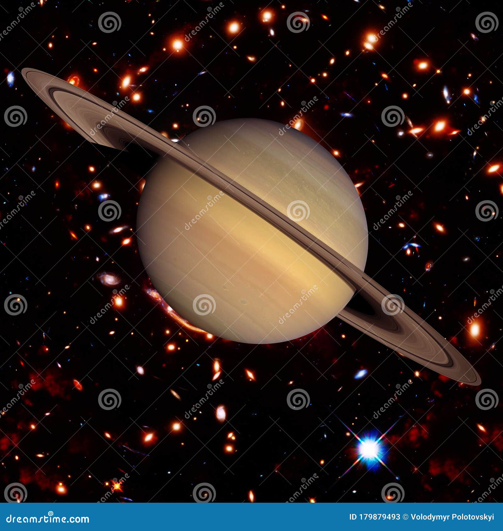 Saturn, Solar System. the Elements of this Image Furnished by NASA ...
