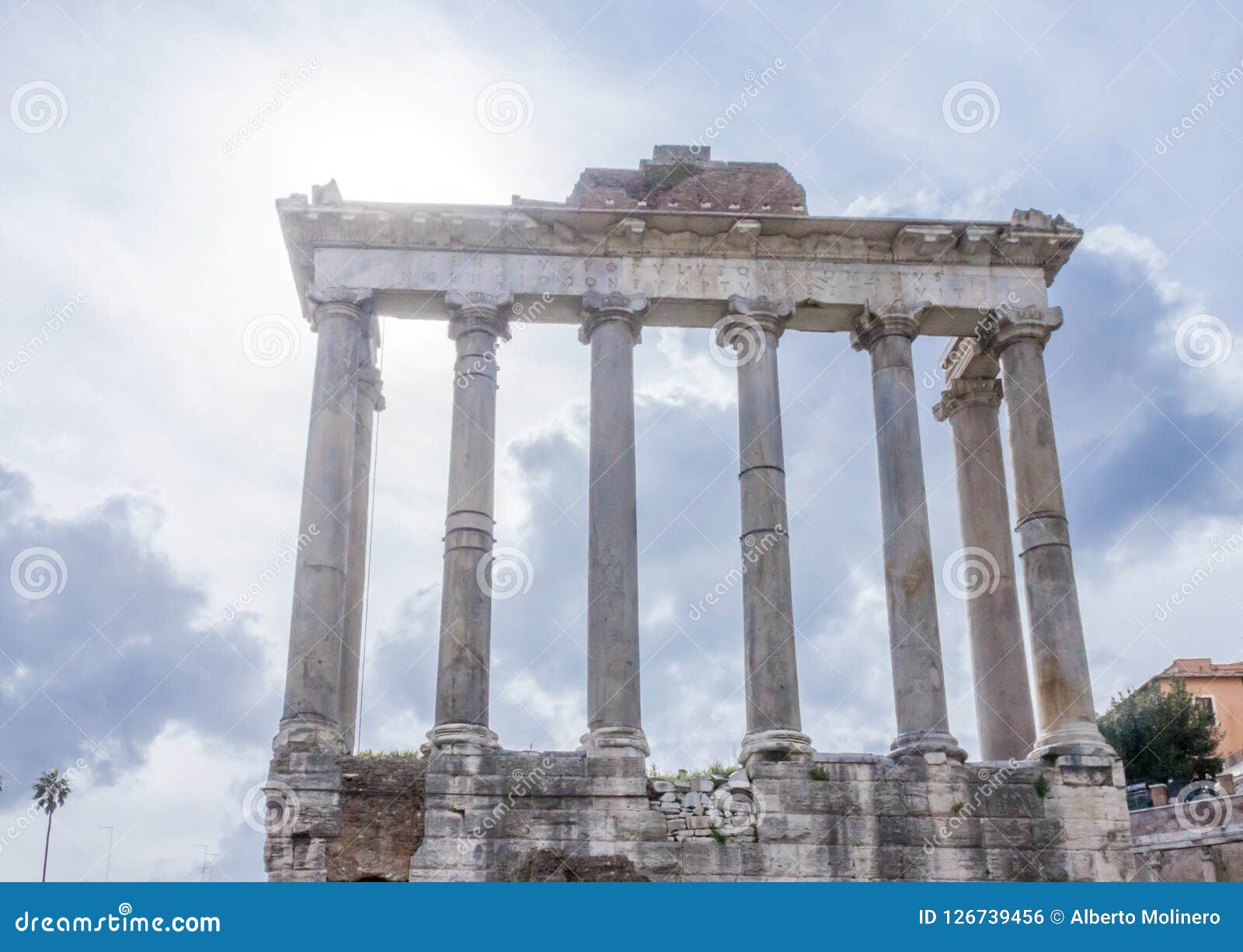 Saturn Temple in the Roman Forum, Italy Editorial Photo - Image of ...