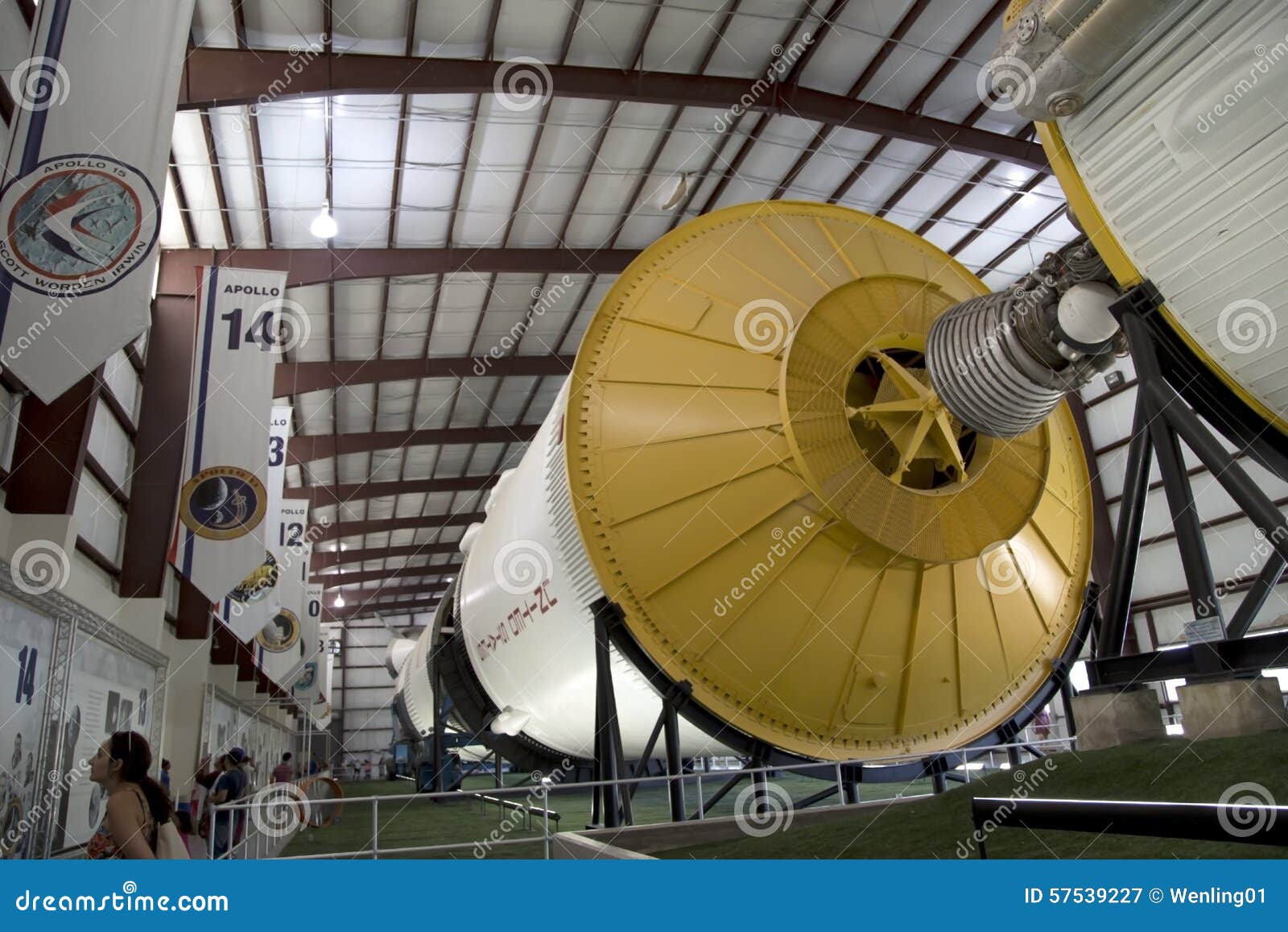 Saturn V Moon Rocket in Space Center Houston Editorial Photography ...